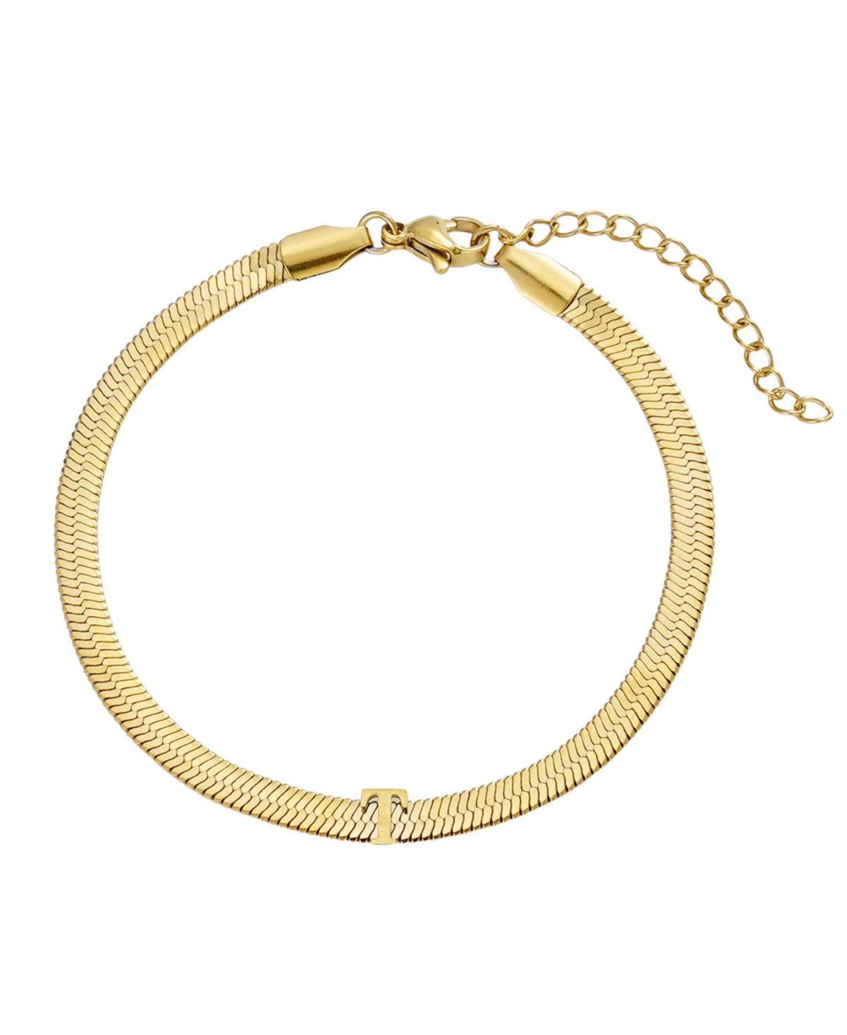Click here for Adornia Tarnish Resistant Gold Initial Herringbone... prices