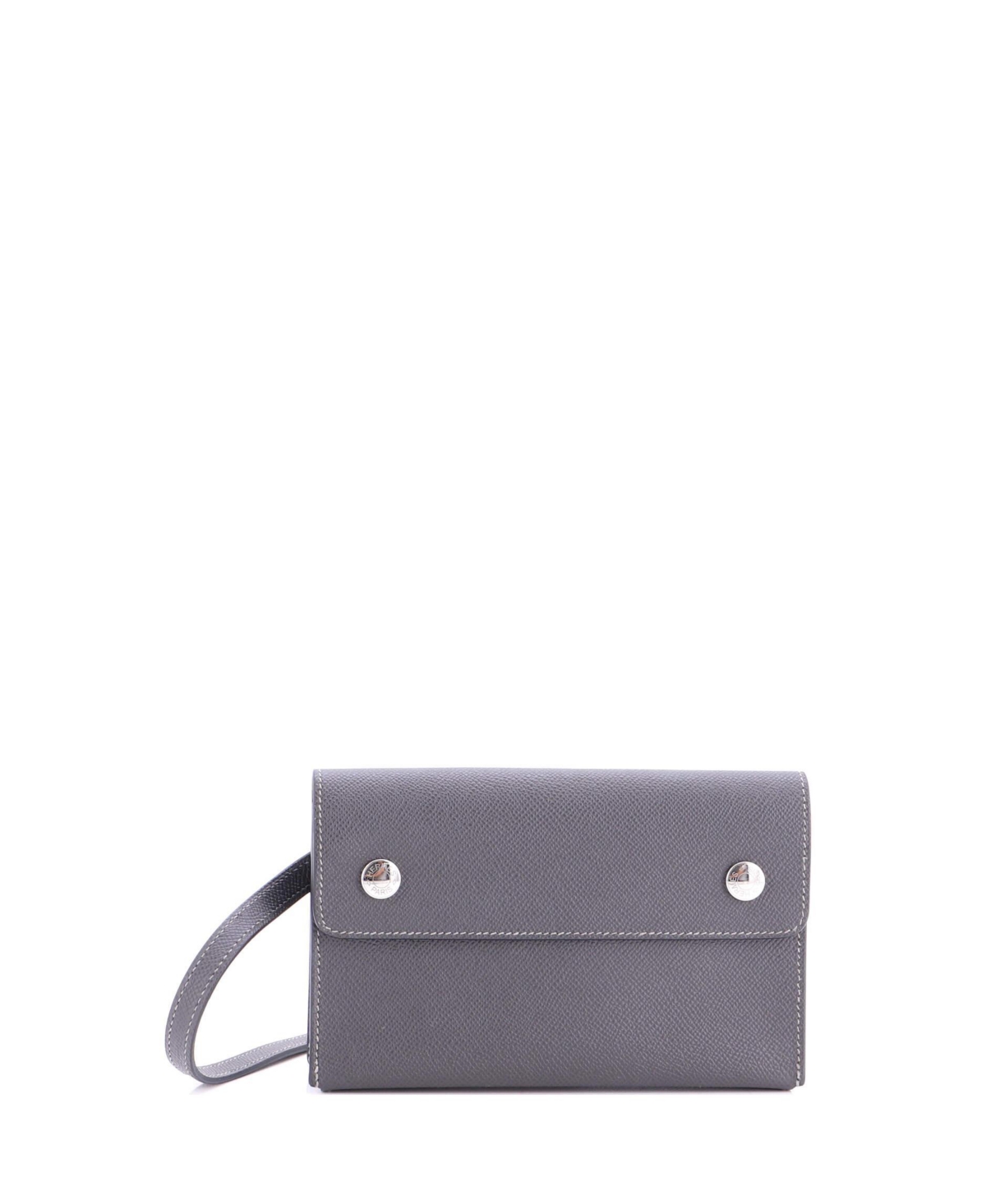 Click here for Pre-Owned HERMES Hermesnap Wallet Bag Epsom - Grey prices