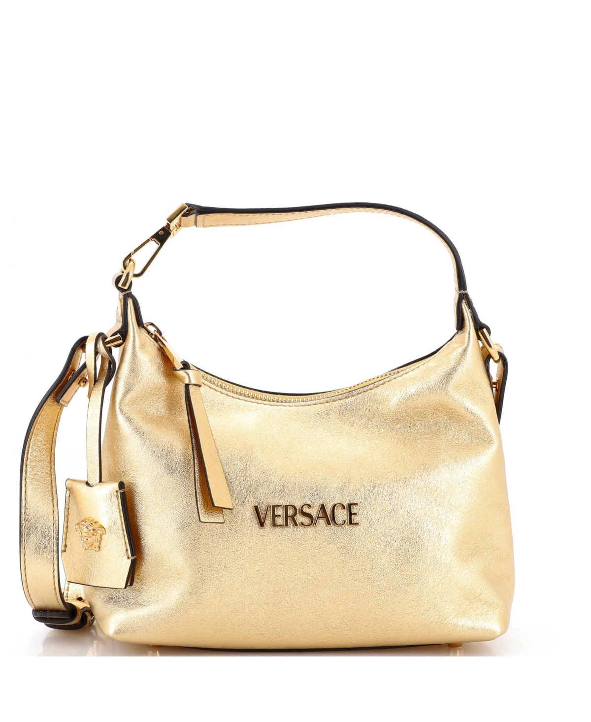 Click here for Pre-Owned Versace Tag Hobo Leather - Gold prices