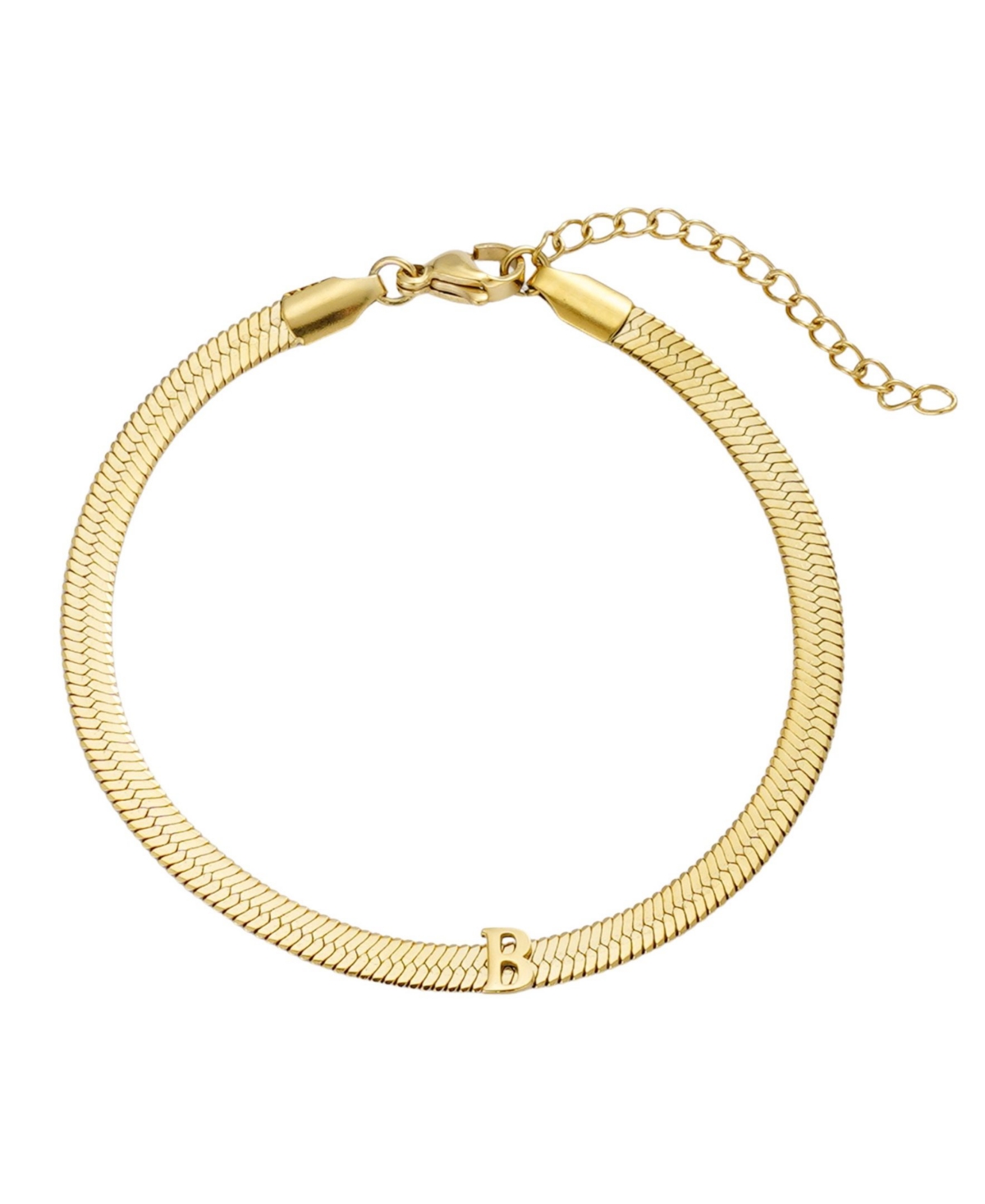 Click here for Adornia Tarnish Resistant Gold Initial Herringbone... prices
