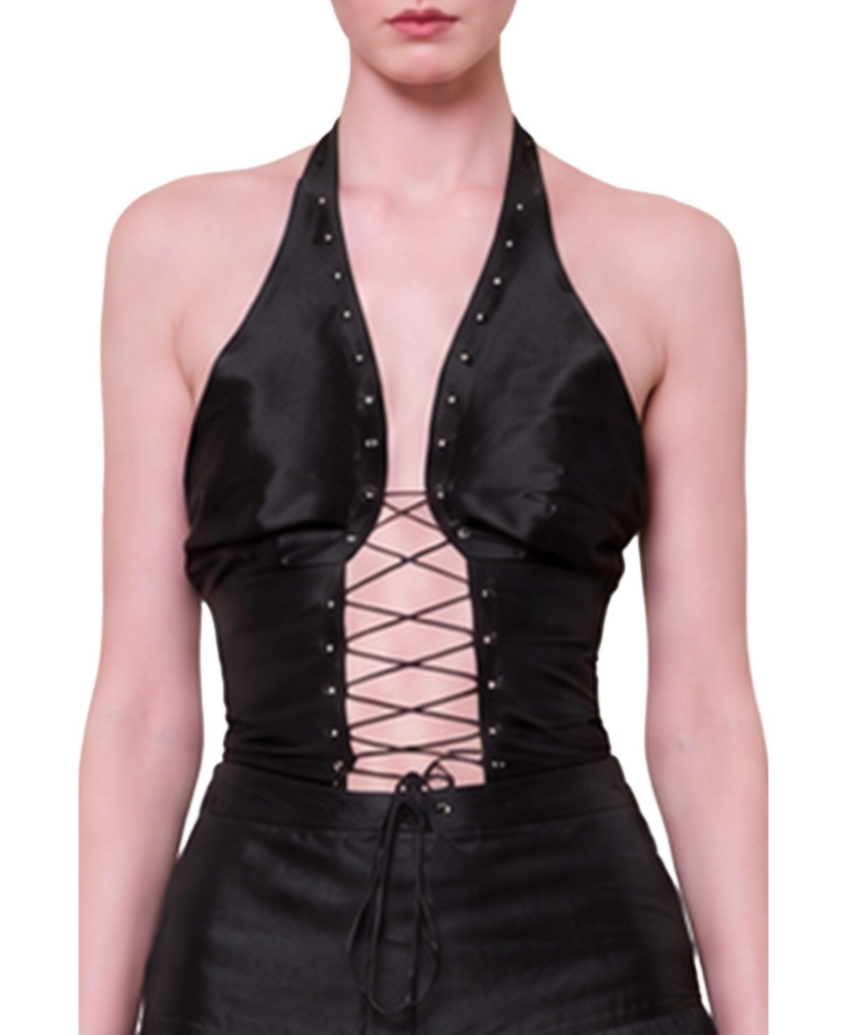 Click here for Pcfg Womens The Party Edit Crisscross Neck Lace Up... prices