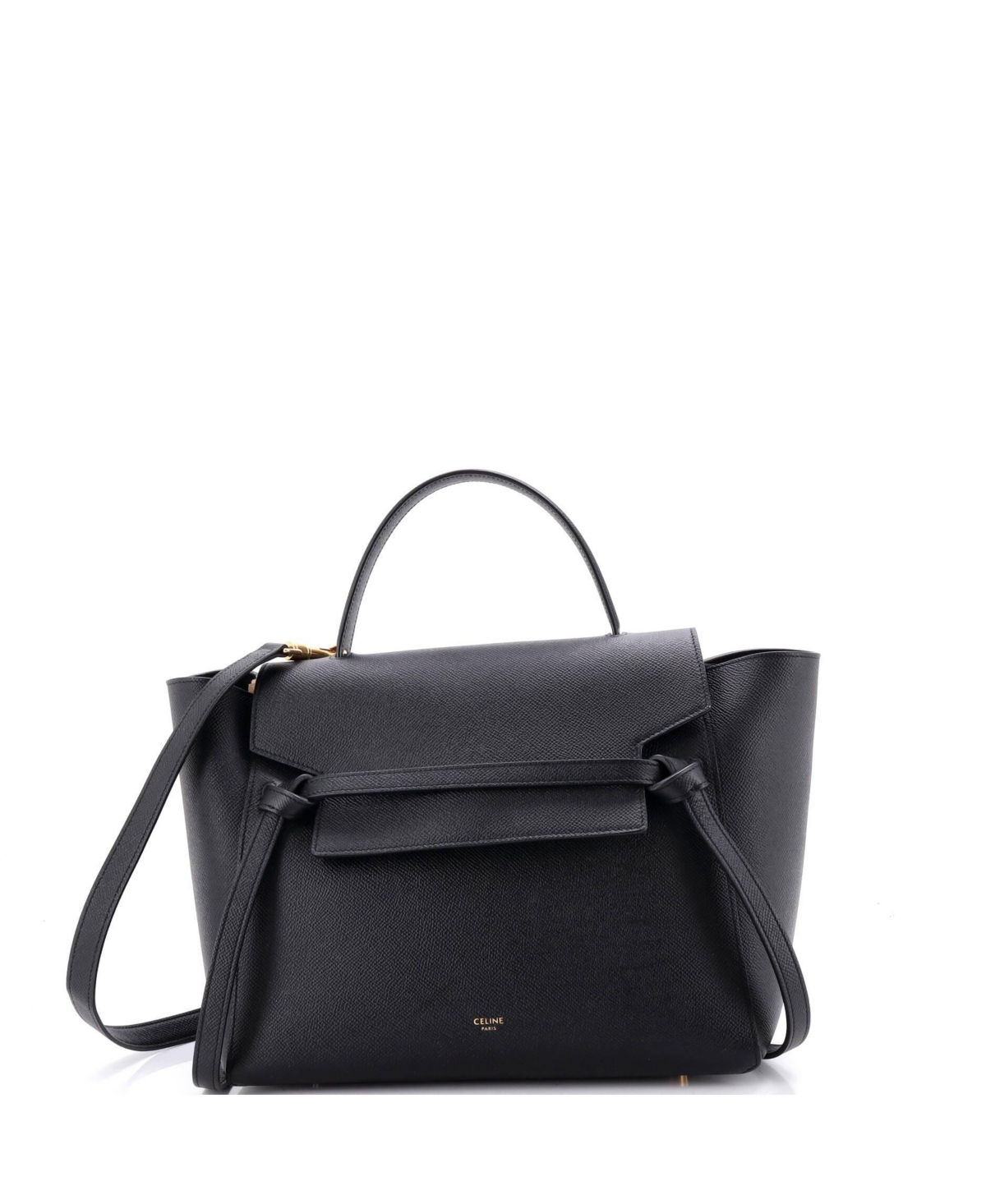 Click here for Pre-Owned Celine Medium Belt Bag Textured Leather... prices