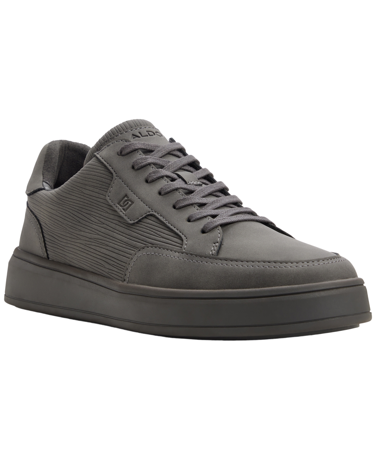 Click here for Aldo Mens Miko Round-Toe Sneakers - Charcoal prices