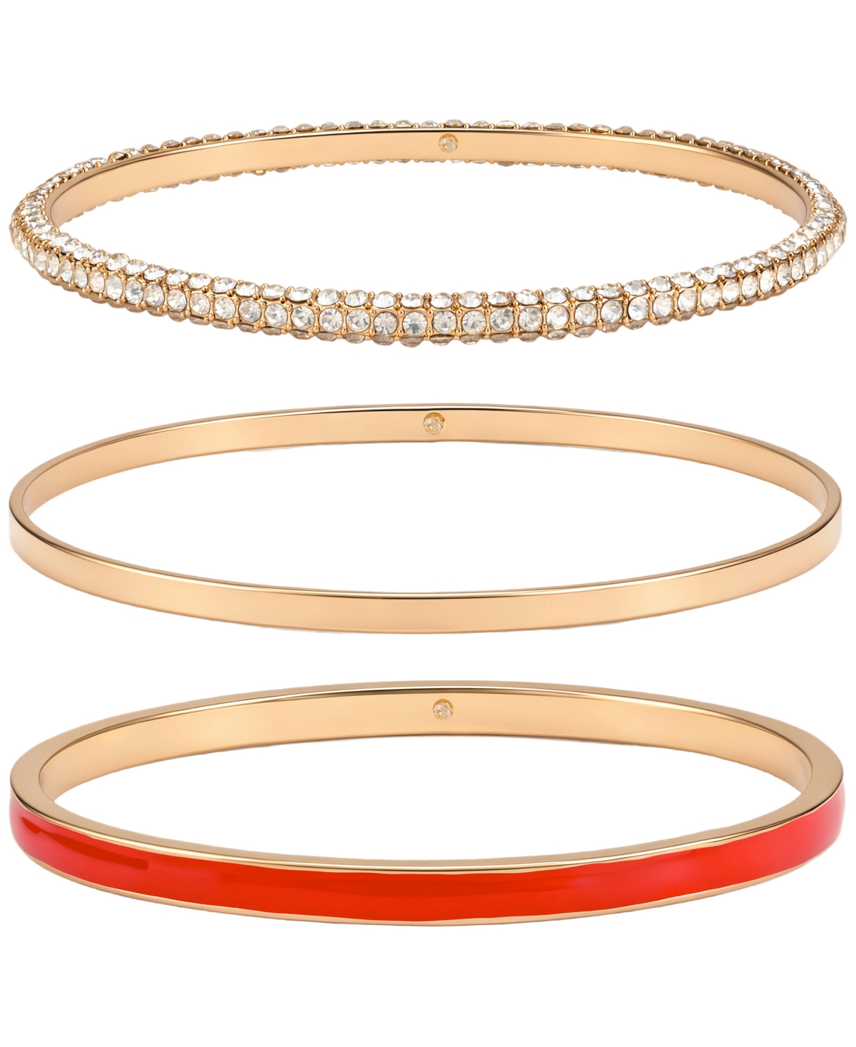 Click here for Guess Gold-Tone Crystal Stone Bangle Bracelet  3-P... prices