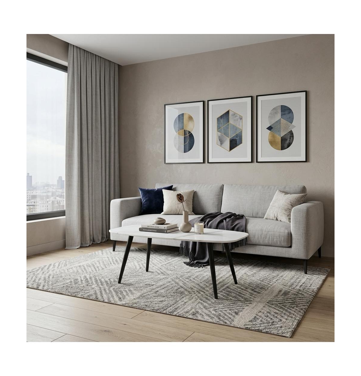 Click here for HomeRoots 43 Faux Marble And Steel Coffee Table -... prices