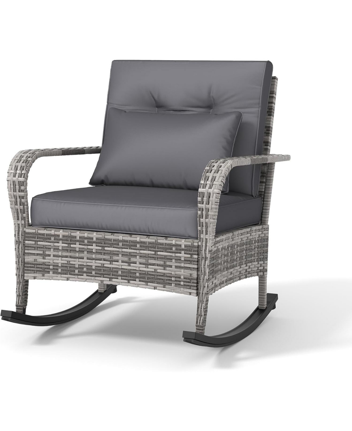 Click here for gaomon Outdoor Wicker Rocking Chair Rattan Rocker... prices