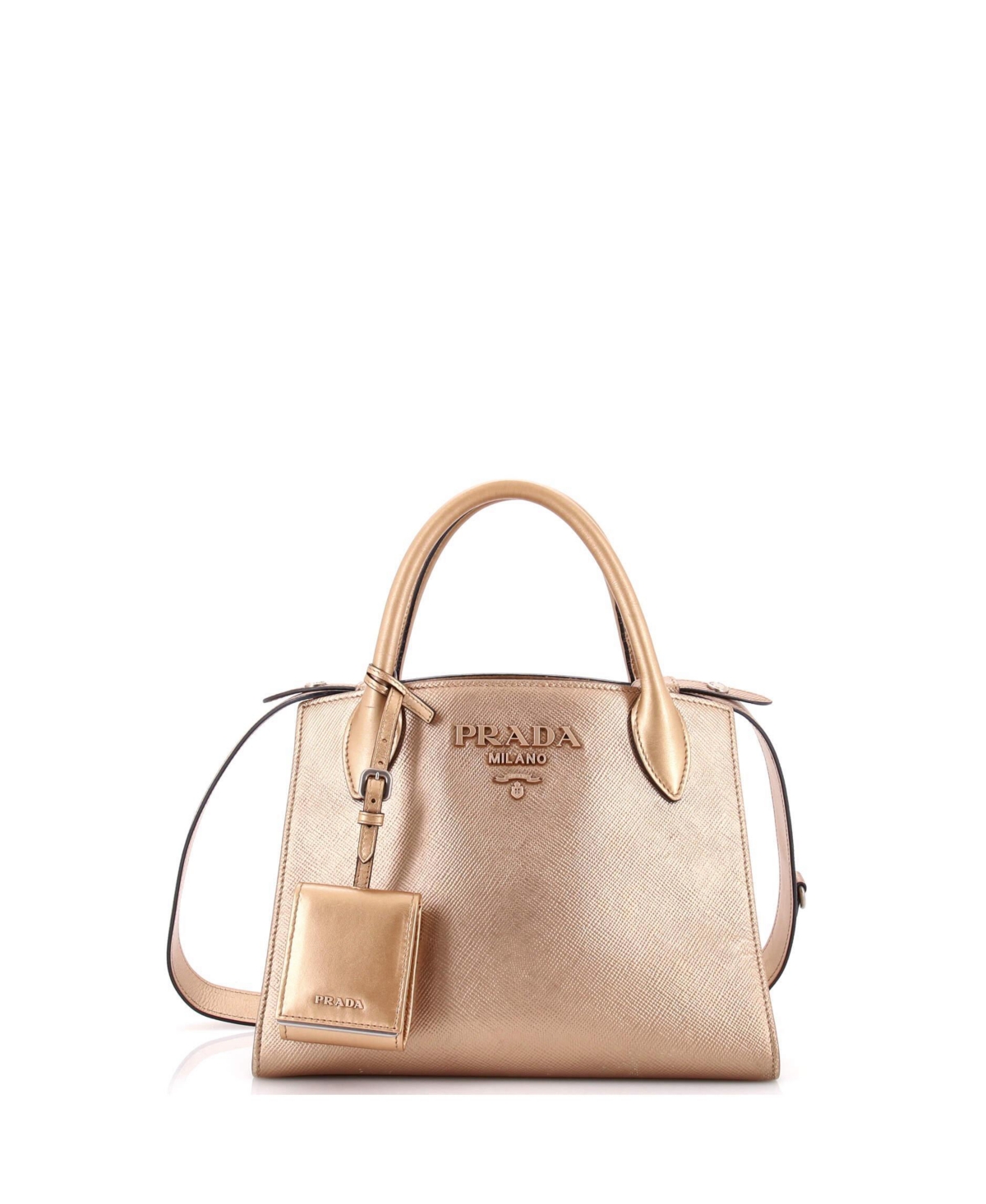 Click here for Pre-Owned Prada Small Monochrome Tote Saffiano wit... prices