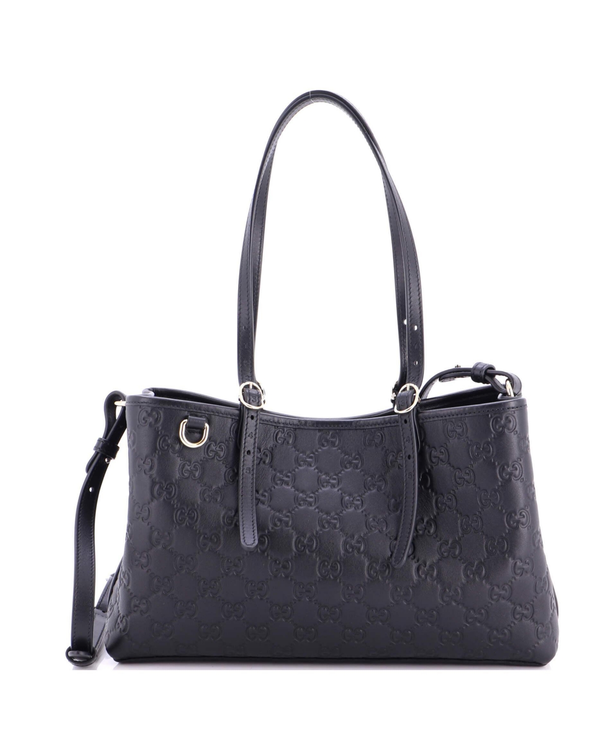 Click here for Pre-Owned Gucci Medium Emblem Tote Guccissima Leat... prices