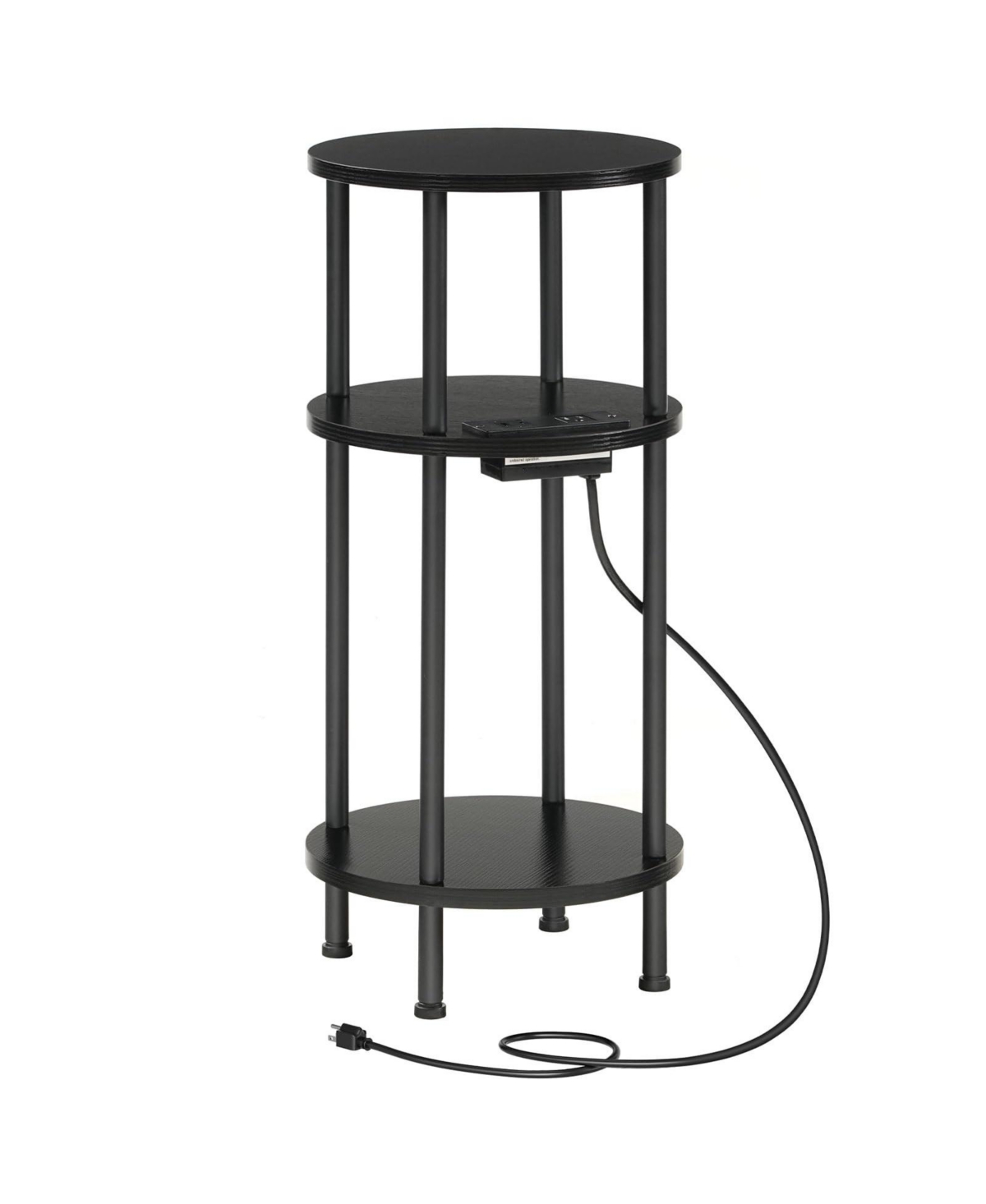 Click here for Slickblue Small Round End Table with 3-Tier Storag... prices