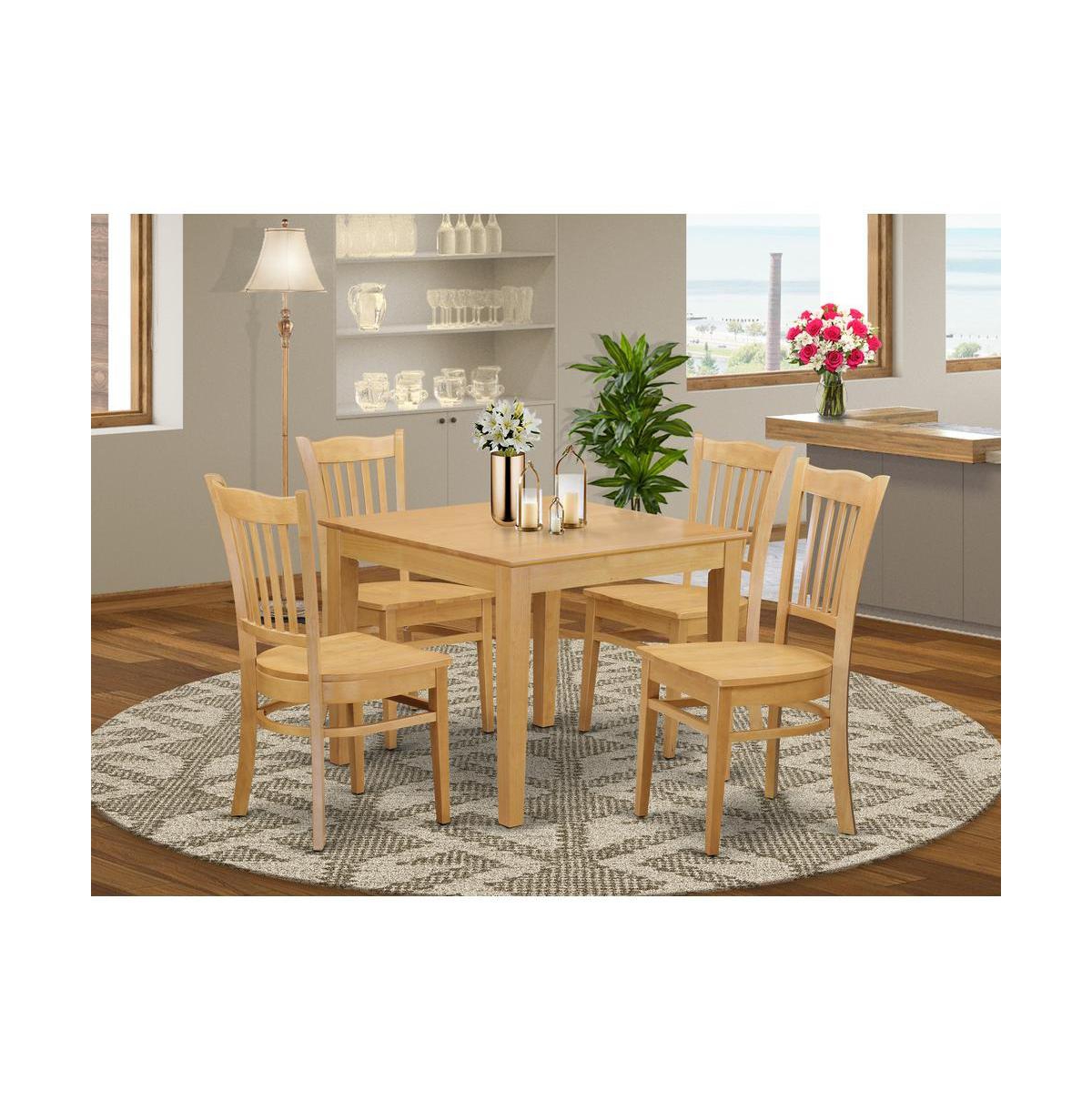Click here for East West Furniture 5 Piece Kitchen Table set - Ki... prices