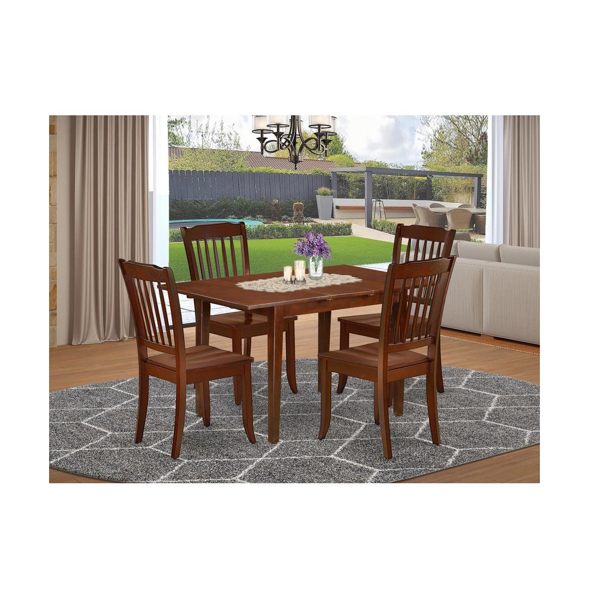 Click here for East West Furniture Mahogany Dining Room Set prices