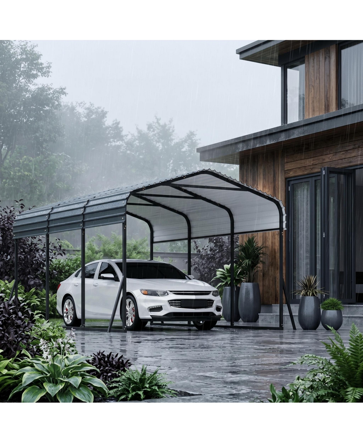 Click here for homfan Heavy Duty Carport  Galvanized Steel Frame... prices