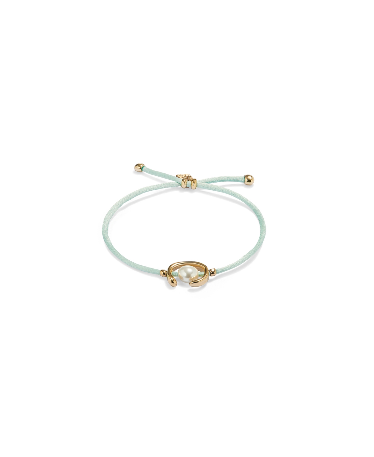 Click here for UNODE50 Blue silk-style thread bracelet with pearl... prices