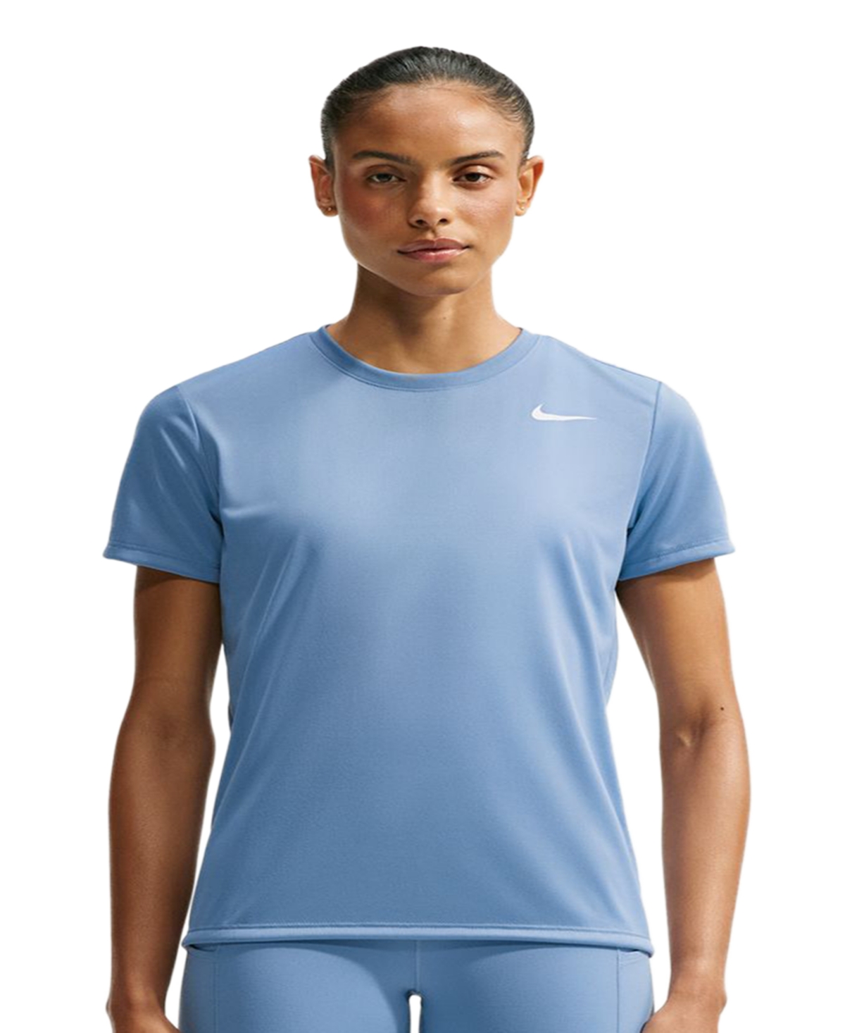 Click here for Nike Womens Dri-fit T-Shirt - Work Blue/white prices