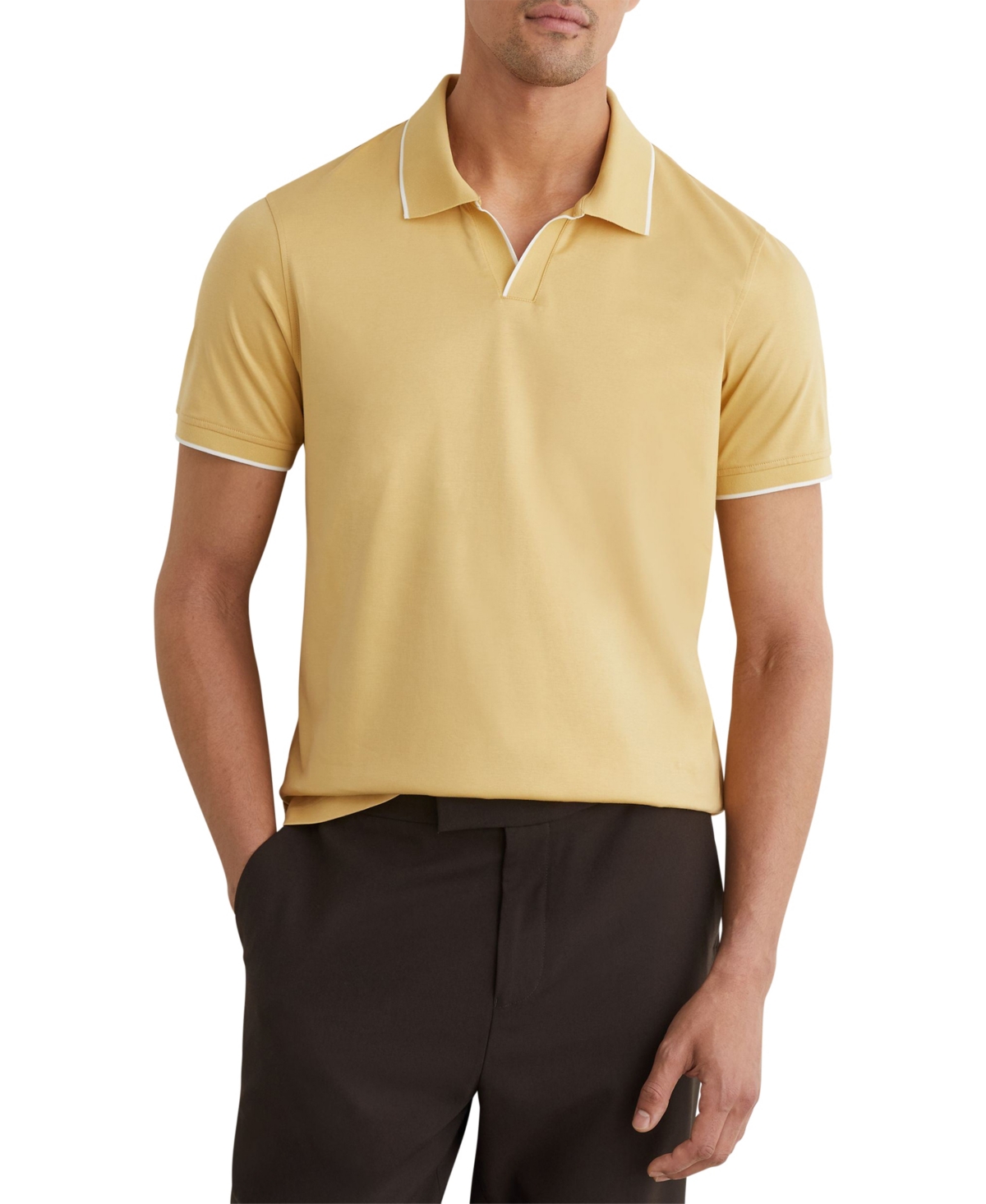 Click here for Reiss Mens Nico Air-Water Cotton Tipped Polo Shirt... prices