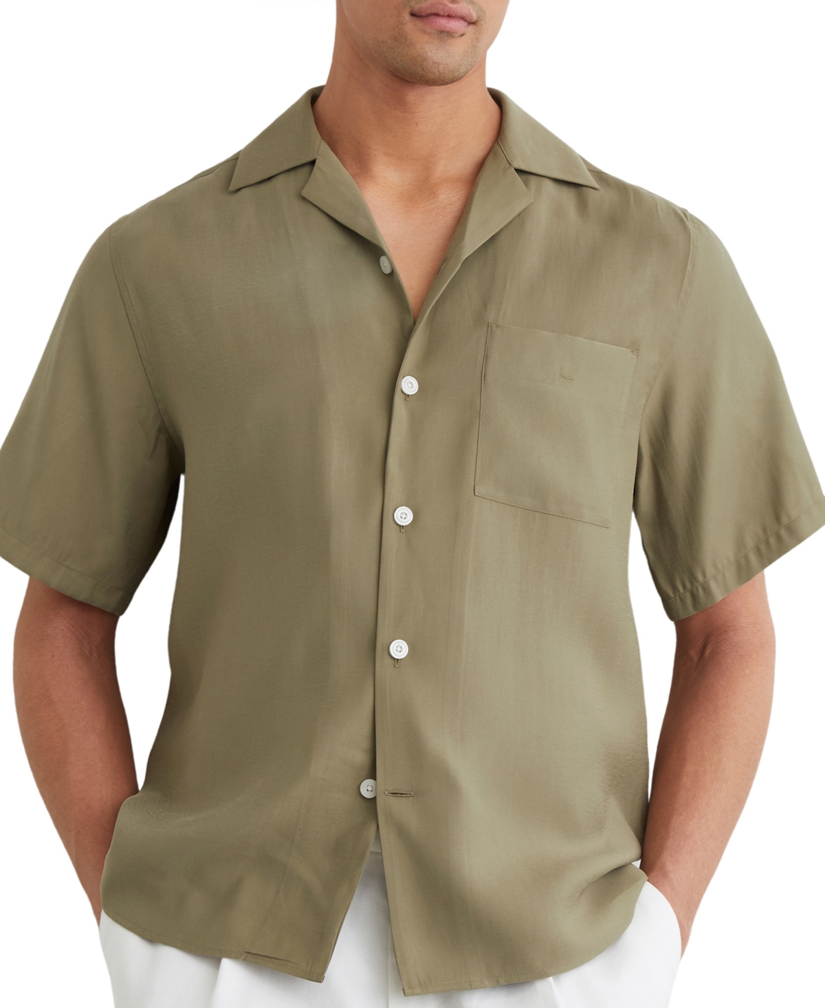 Click here for Reiss Mens Cosworth Modal-Blend Relaxed Cuban-Coll... prices
