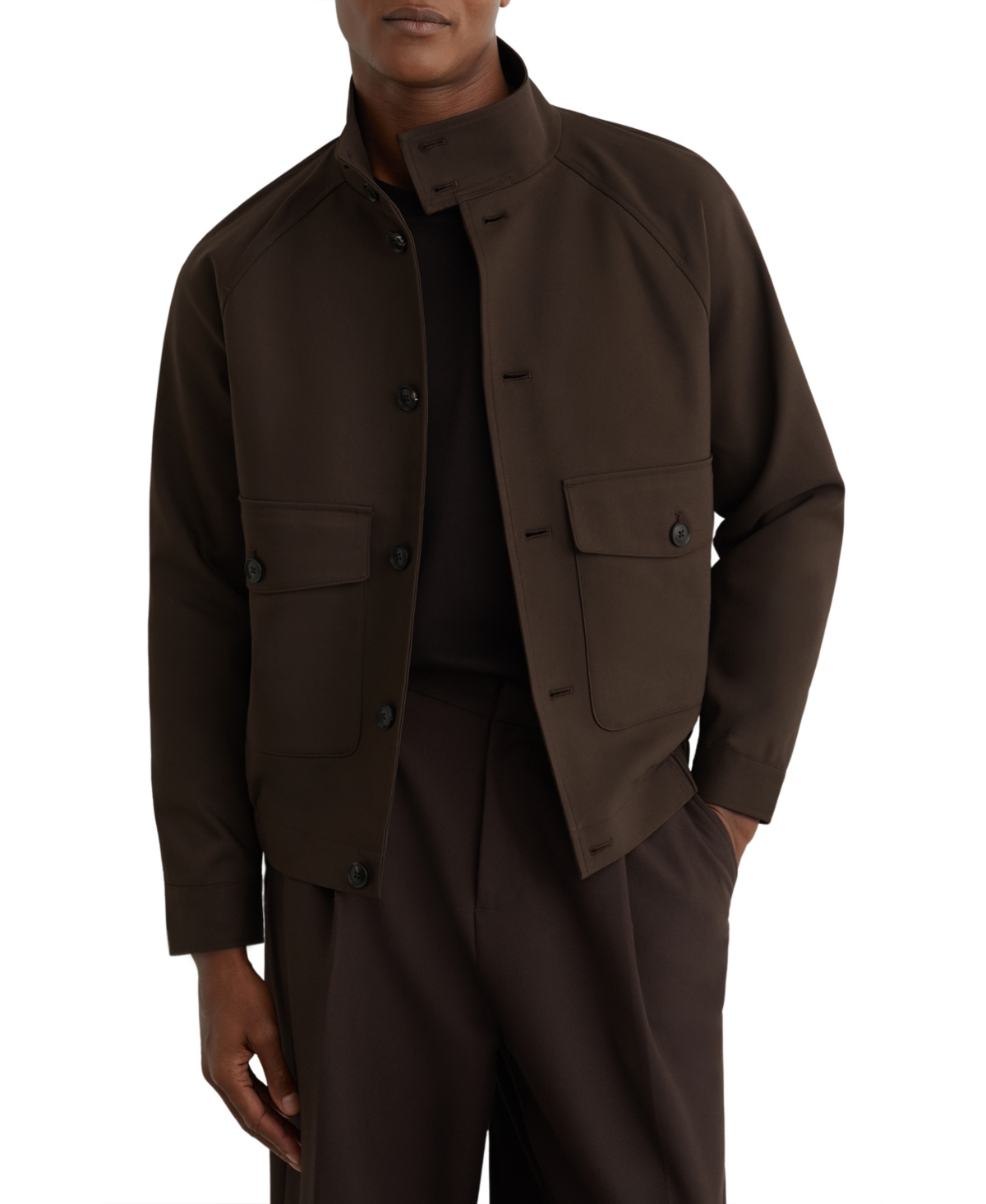 Click here for Reiss Mens Romano Cotton-Blend Harrington Jacket -... prices