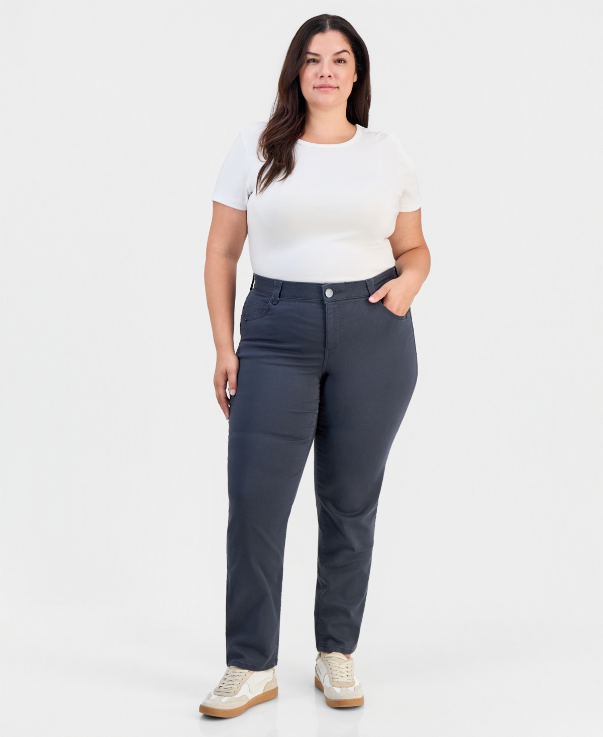Click here for Democracy Trendy Plus Size AbSolution Straight-Leg... prices