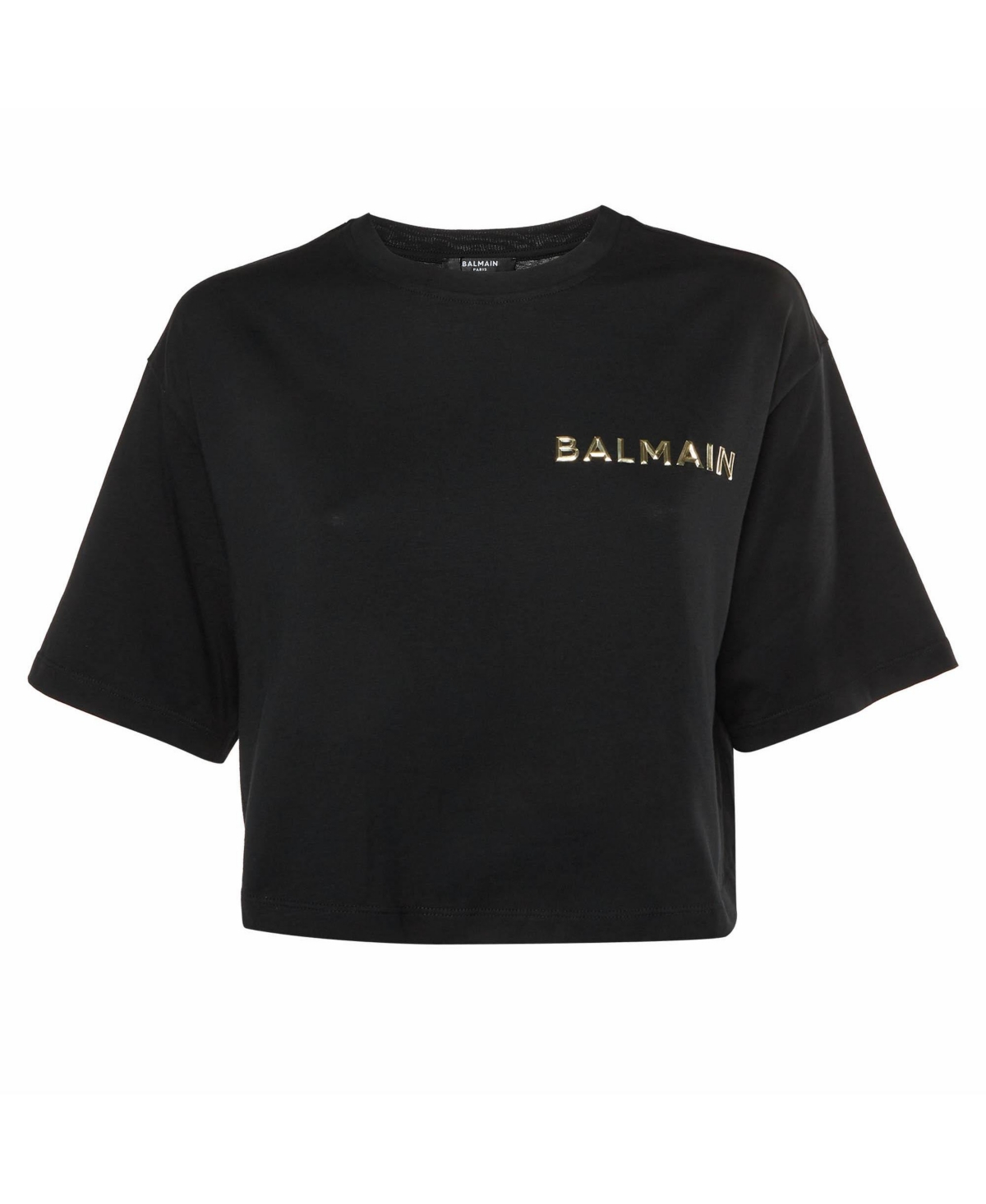 Click here for Pre-Owned Balmain Womens Logo Embossed Jersey Crop... prices