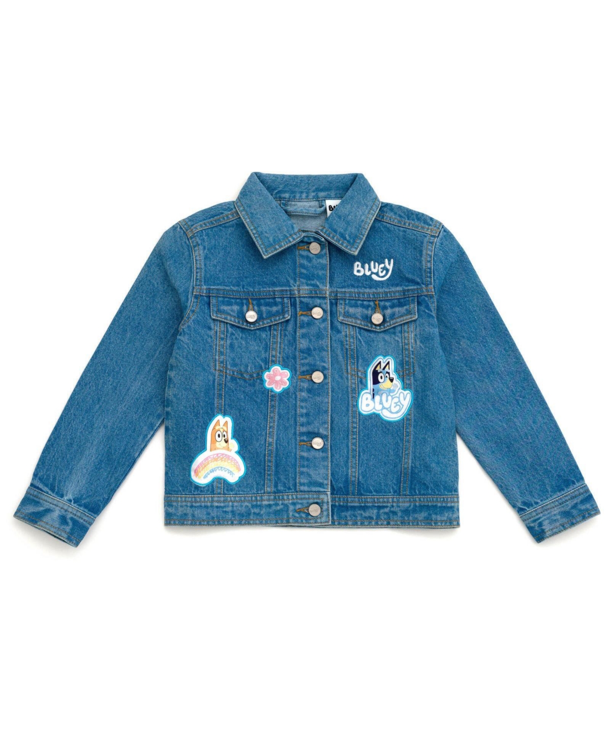 Click here for Bluey Girls (6-12) Denim Jacket - Mid blue bluey b... prices