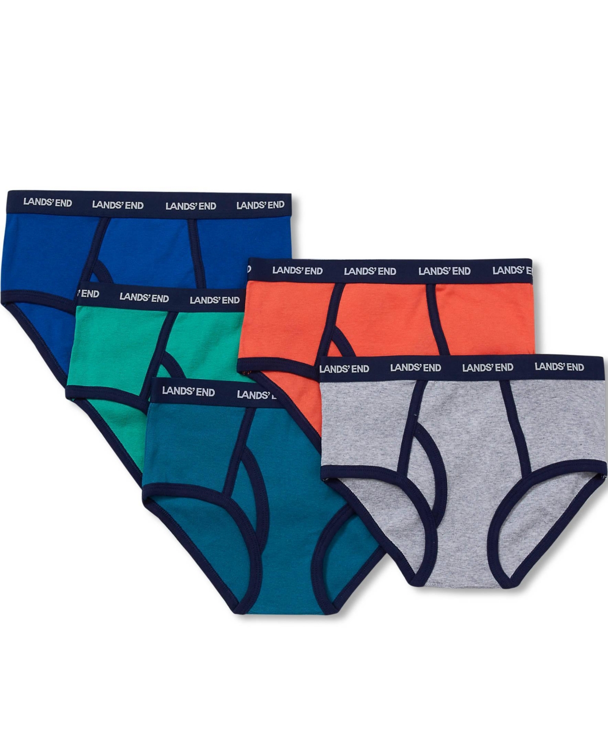 Click here for Lands End Boys Underwear Briefs 5 Pack - Blue mult... prices