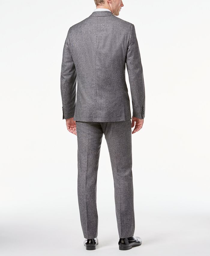DKNY Men's Gray Donegal Slim-Fit Suit - Macy's