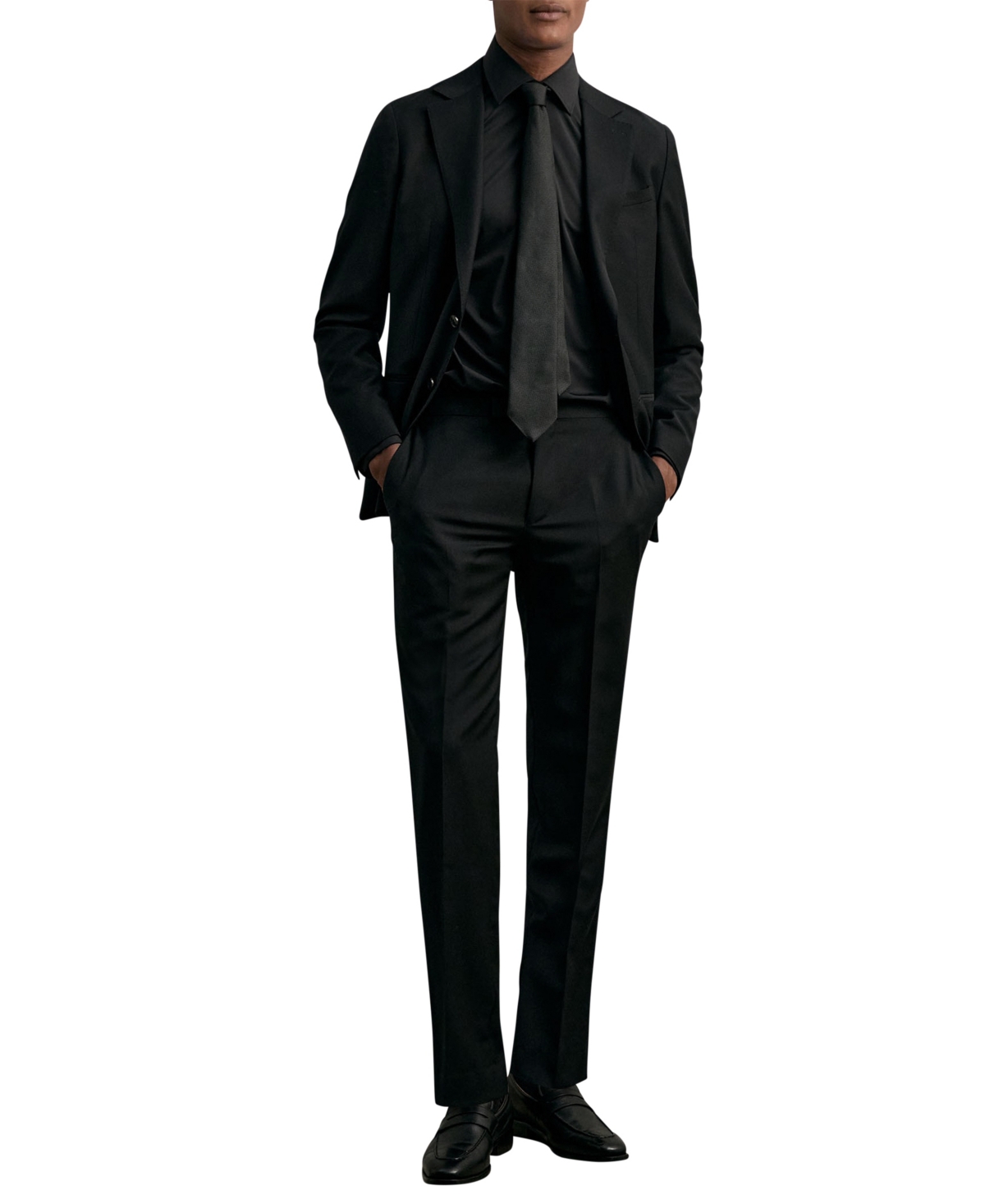 Click here for Reiss Mens Voyager Long-Sleeve Slim-Fit Travel Dre... prices