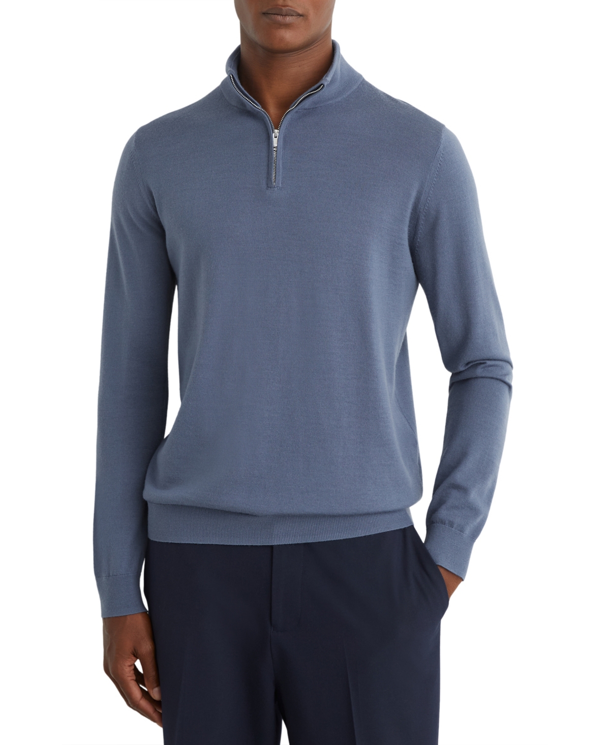 Click here for Reiss Mens Blackhall Merino Wool Half-Zip Funnel-N... prices