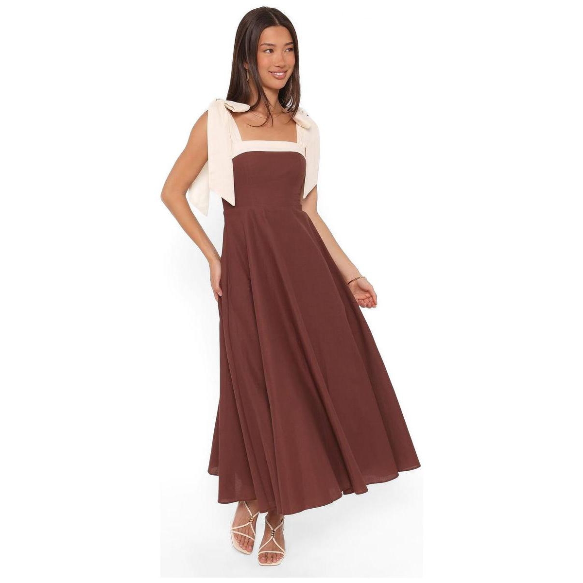 Click here for Petal and Pup Womens Olinda Midi Dress - Chocolate prices