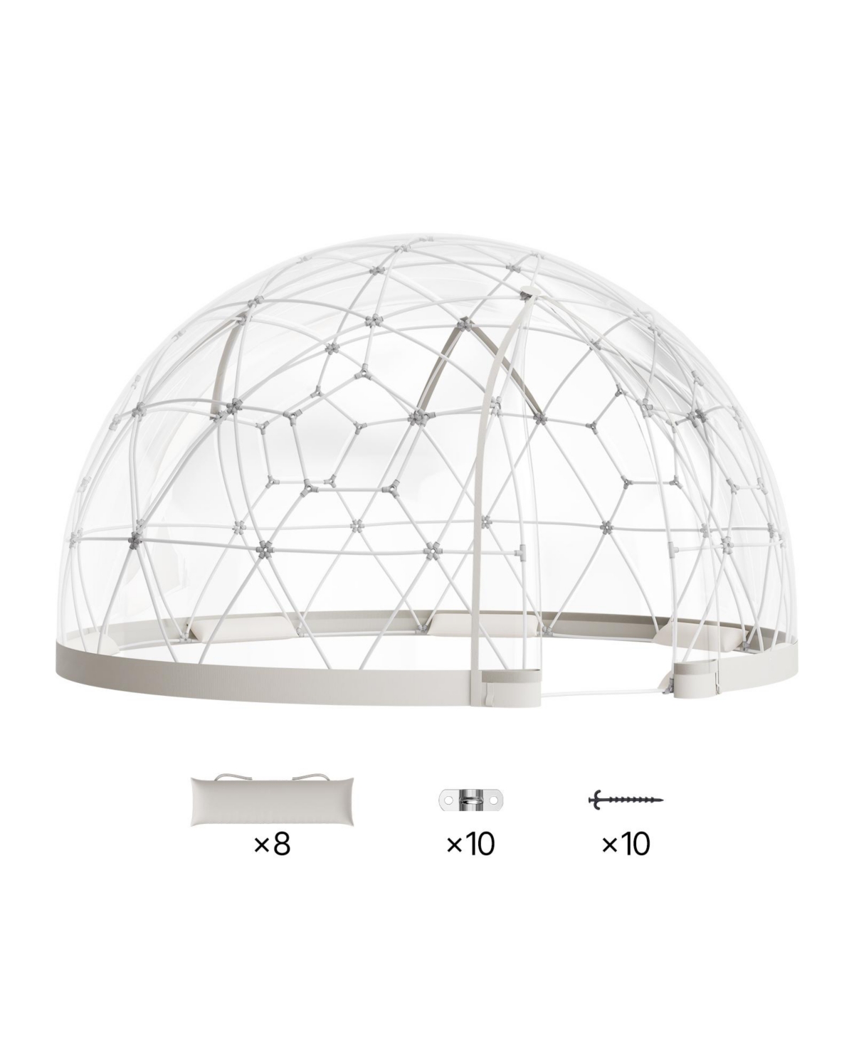Click here for Vevor 12 x 7.2 ft Garden Bubble Tent for 4-7 Perso... prices