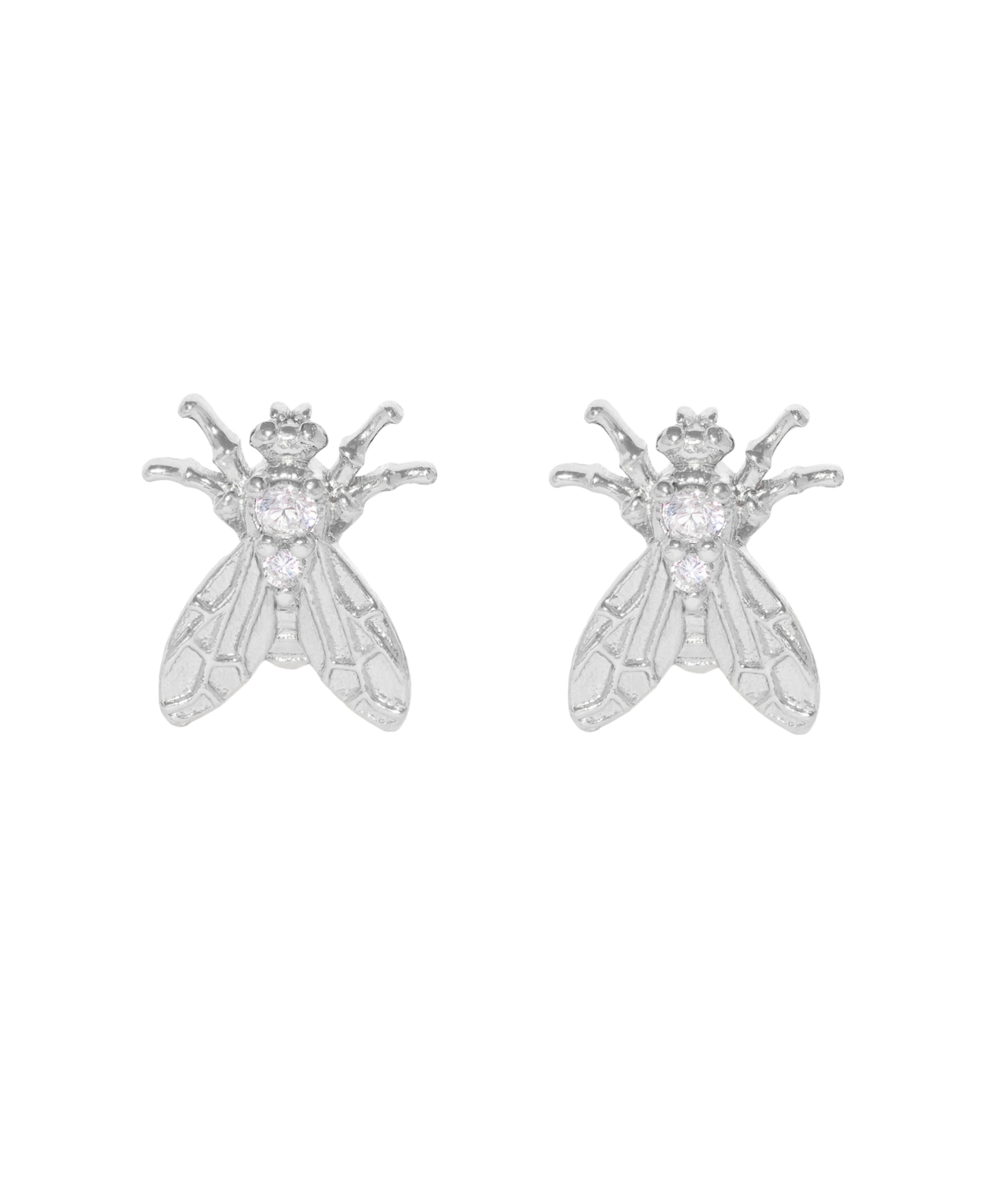Click here for Girls Crew Crystal Shoo Fly Stud Earrings - Silver prices