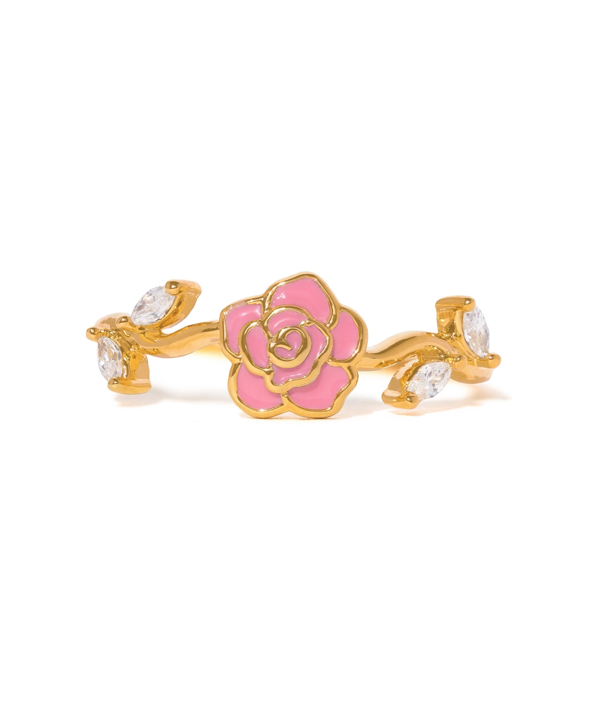 Click here for Girls Crew Gold-Plated Crystal Rosebud Ring - Gold prices