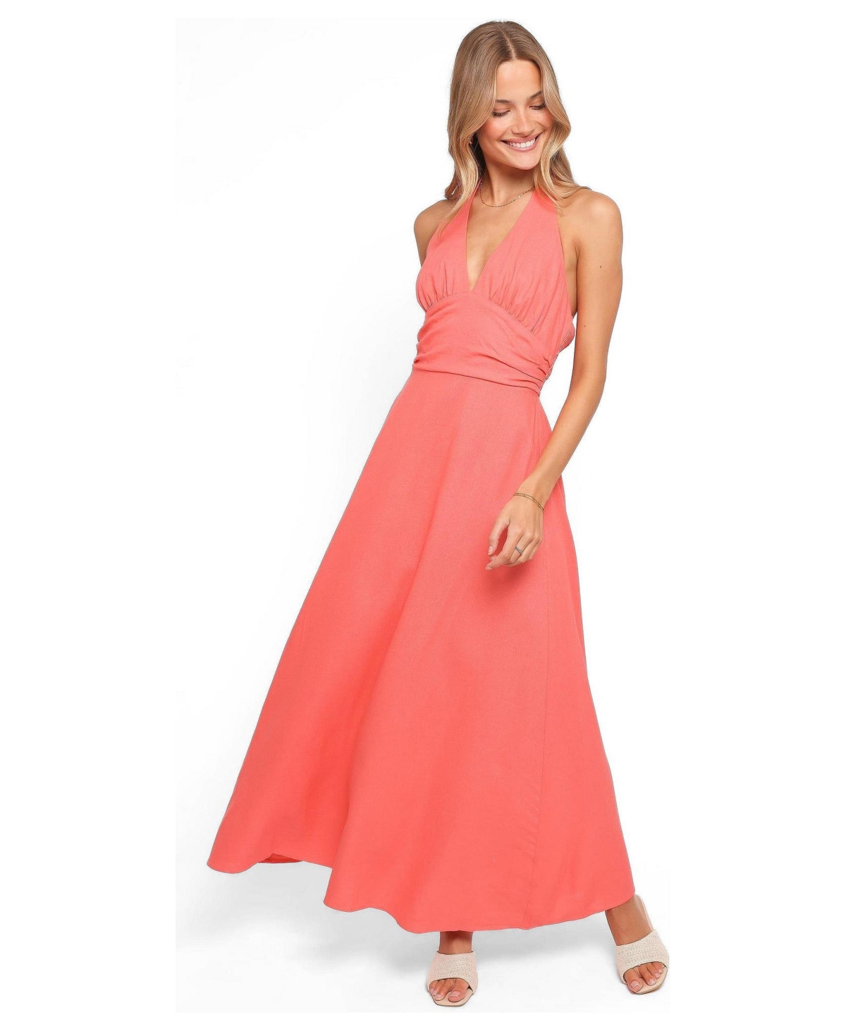 Click here for Petal and Pup Womens Marie Halterneck Maxi Dress -... prices