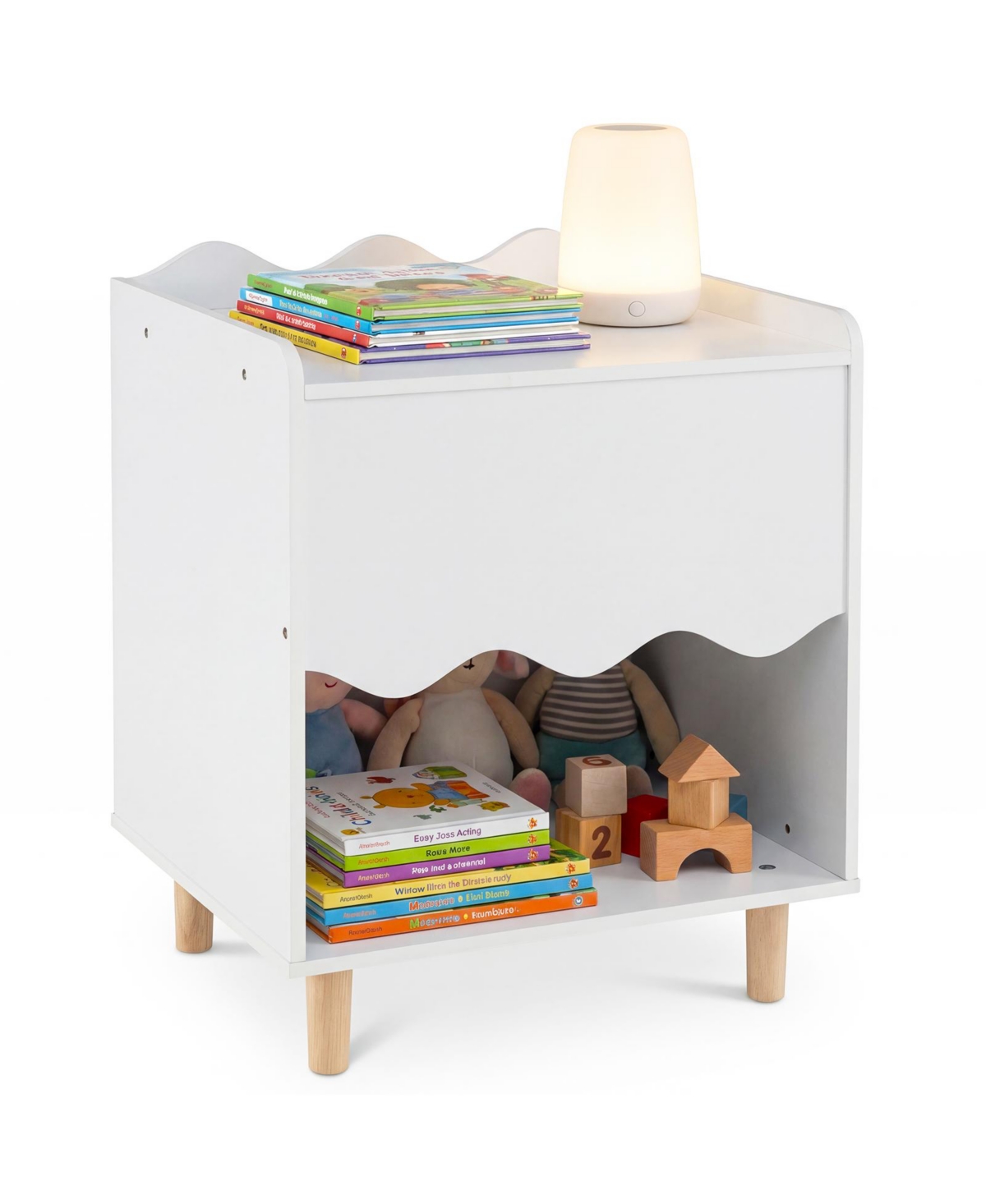 Click here for Costway Kids Nightstand  Toddler Scalloped Side Ta... prices