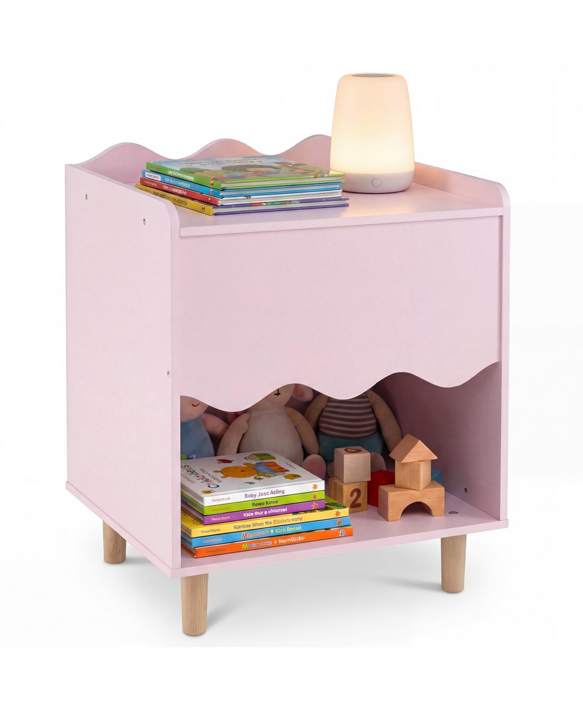 Click here for Costway Kids Nightstand  Toddler Scalloped Side Ta... prices