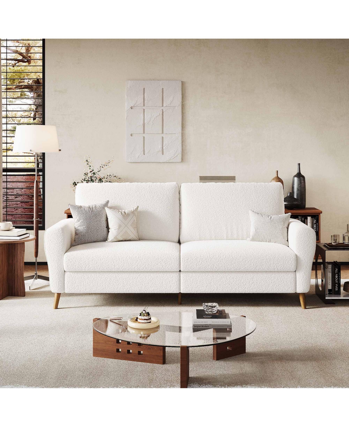 Click here for homfan 84 Modern Boucle Sofa Couch â Large 3-Sea... prices