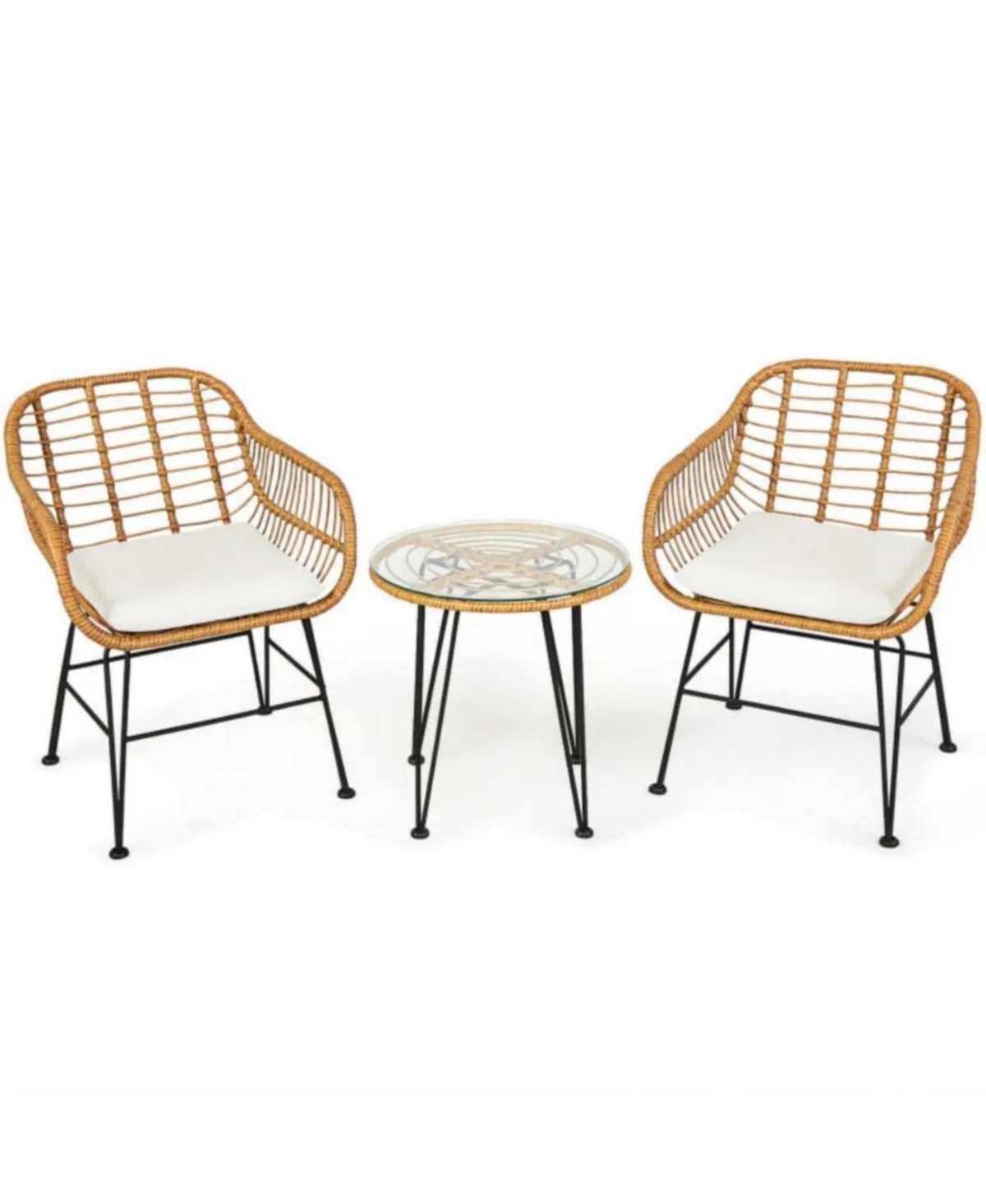 Click here for Yiortwo Rattan Patio Furniture Set Cushioned Chair... prices