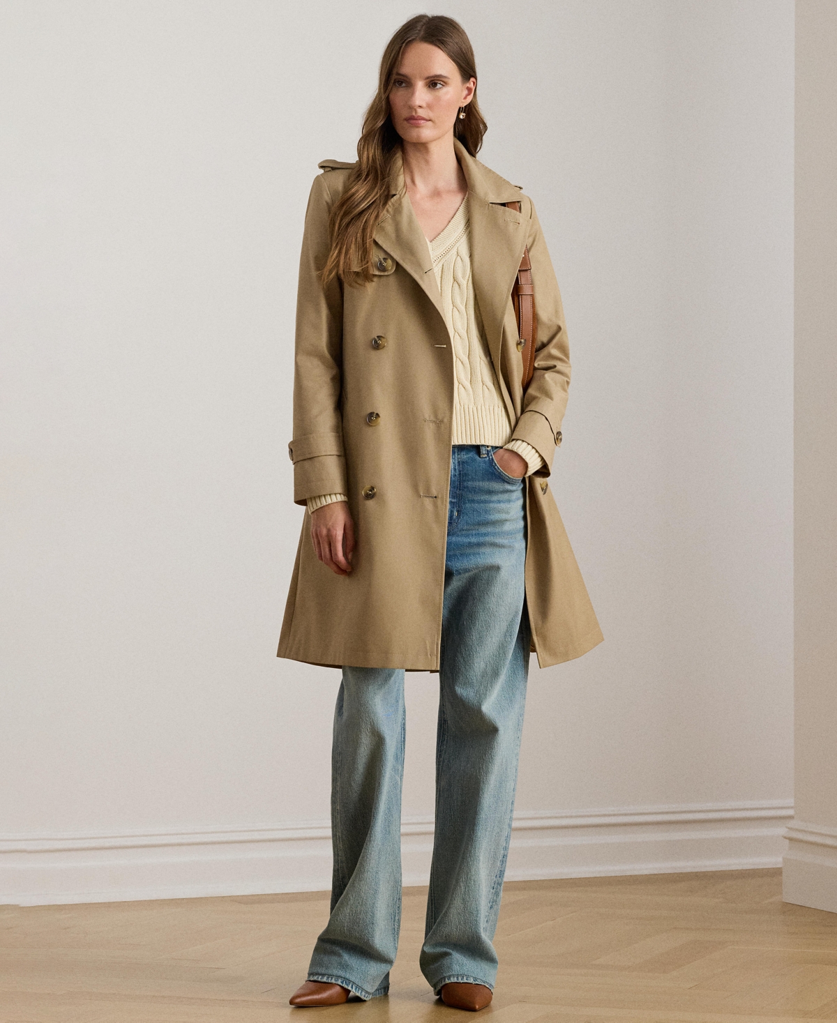 Click here for Lauren Ralph Lauren Womens Double-Breasted Belted... prices