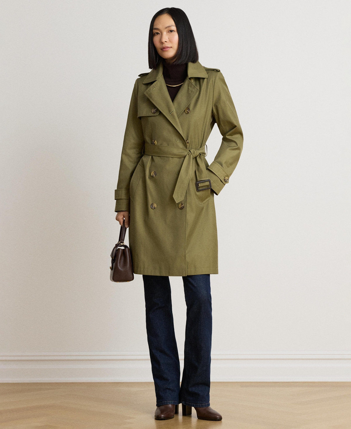 Click here for Lauren Ralph Lauren Womens Double-Breasted Belted... prices