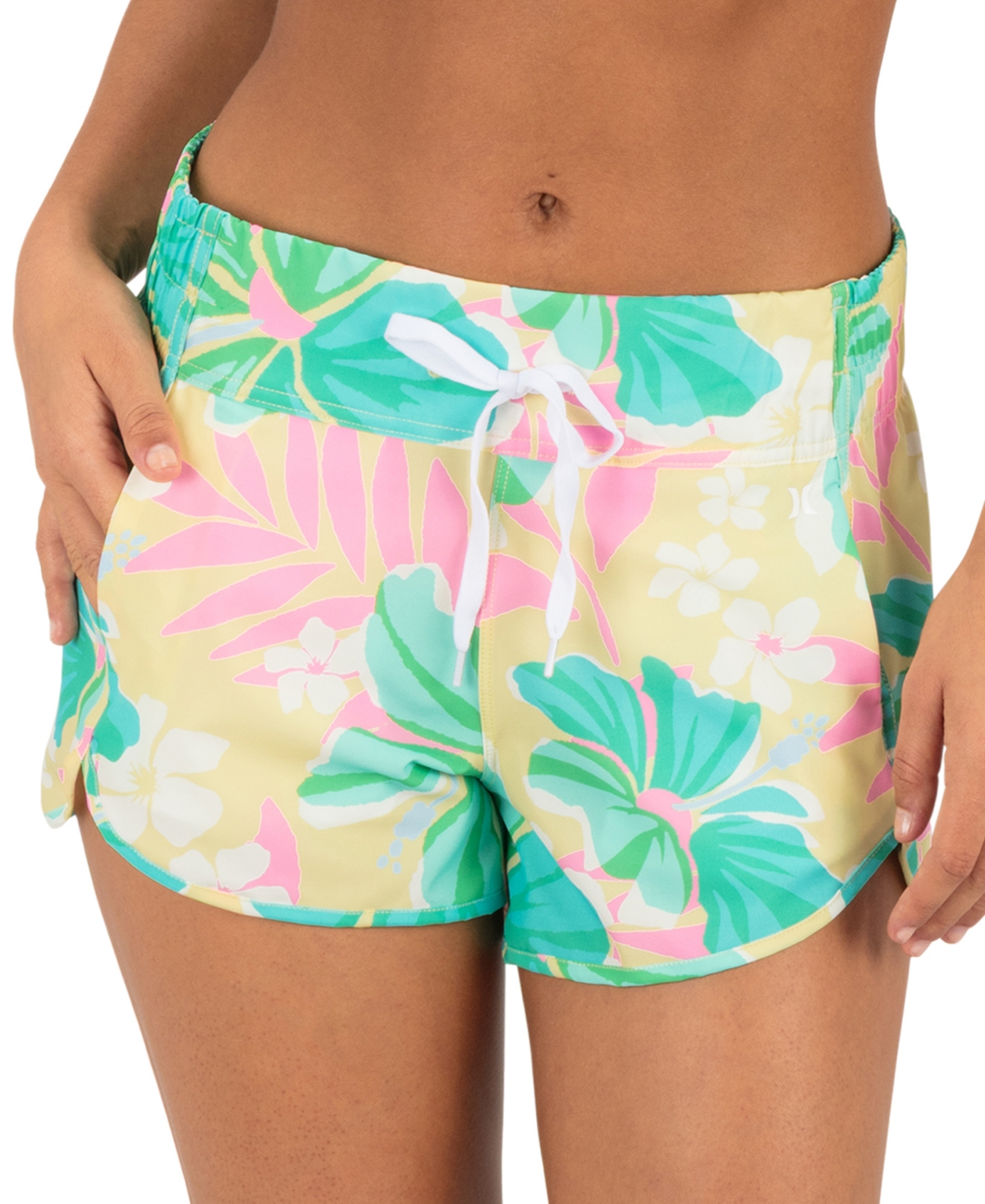 Click here for Hurley Womens Tie Waistband Zipper Boardshort - Fl... prices