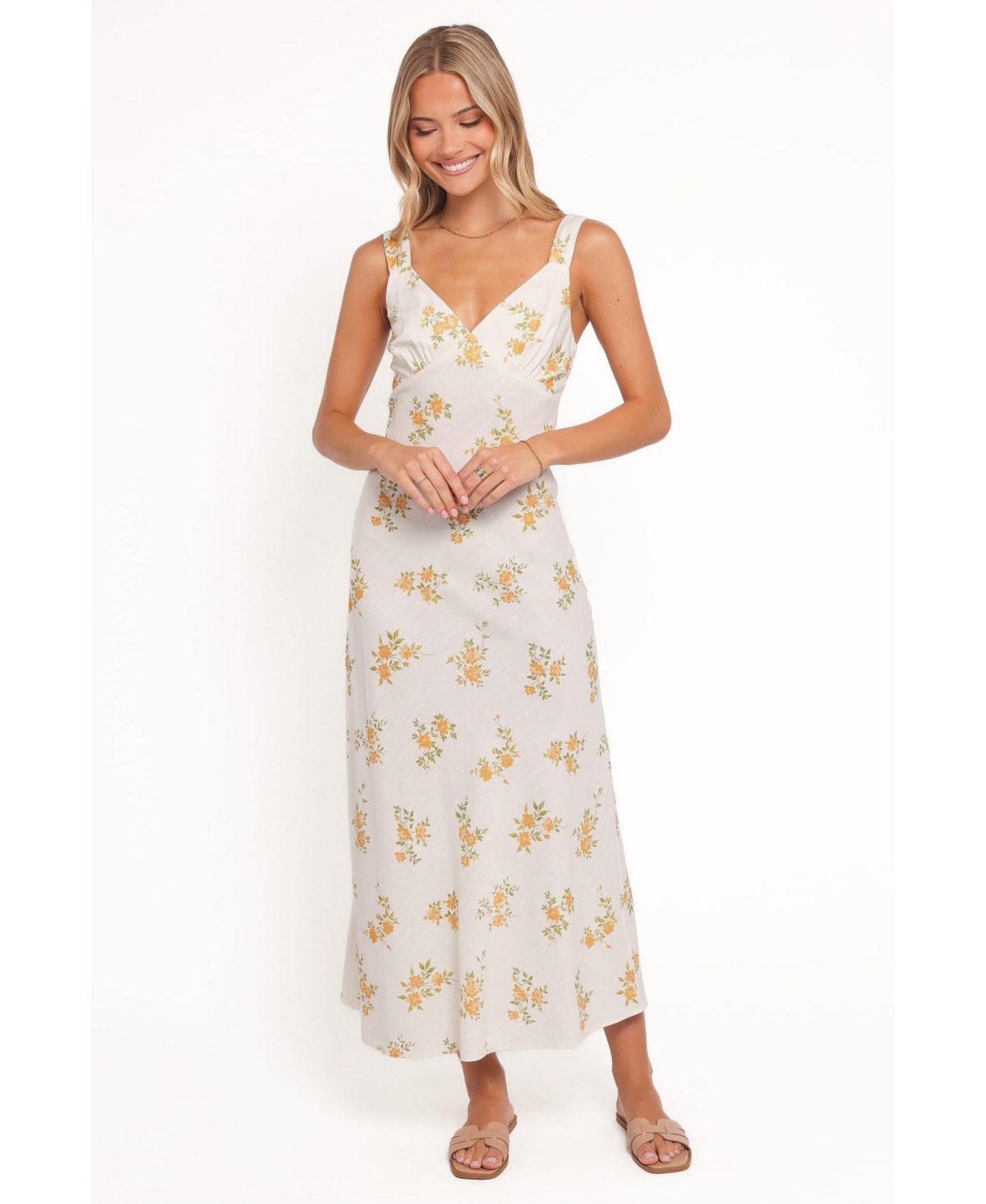 Click here for Petal and Pup Womens Zinnia Midi Dress - Yellow fl... prices