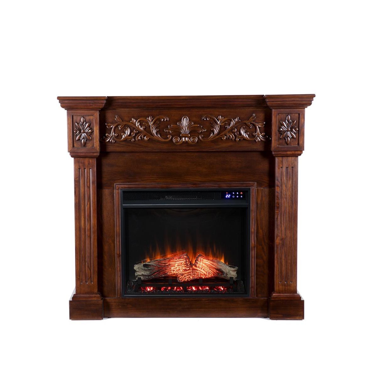 Click here for Augusta Home Calvert Electric Fireplace - Brown/br... prices
