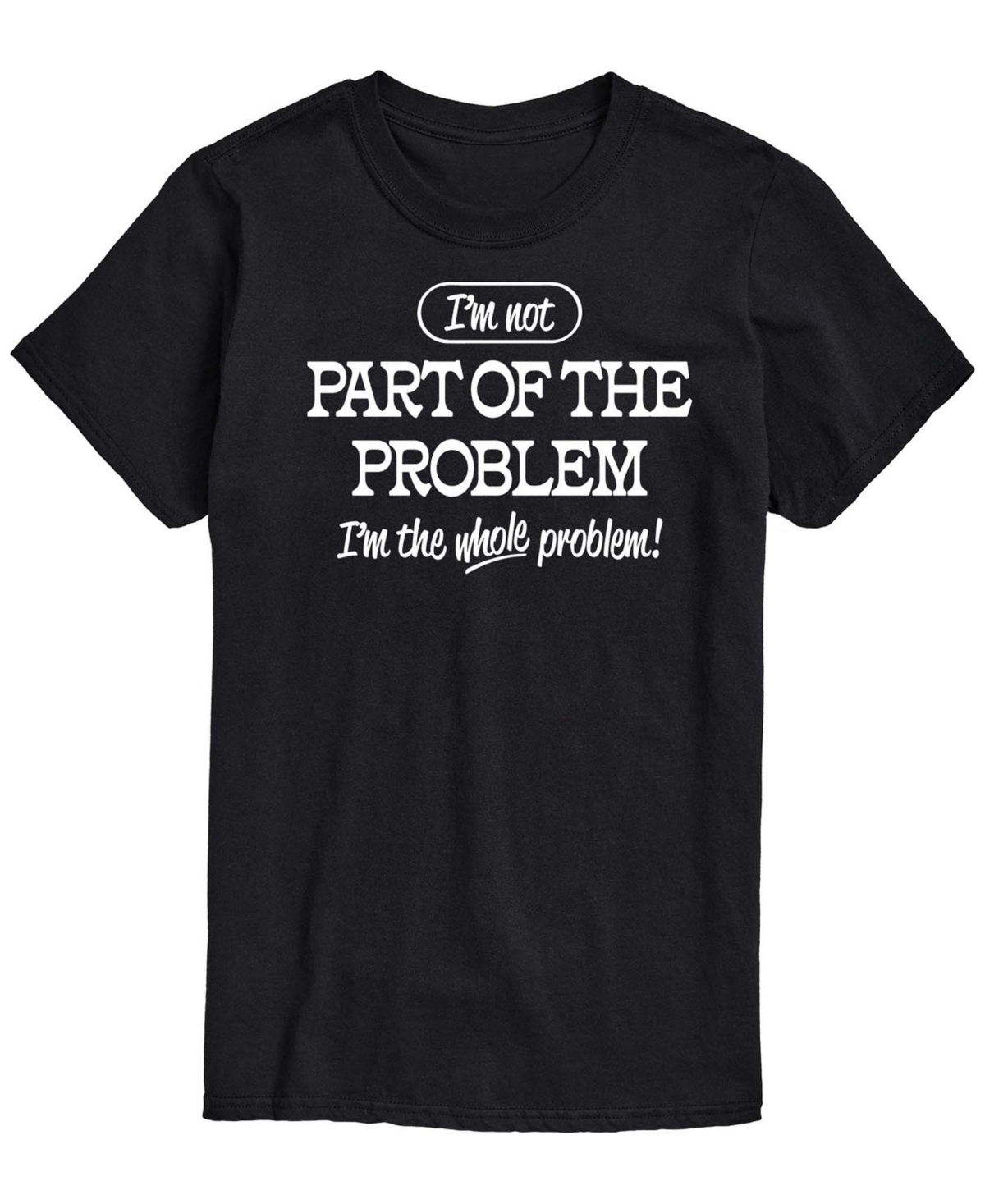 Airwaves Mens Part Of The Problem Short-Sleeve Graphic T-Shirt - Black