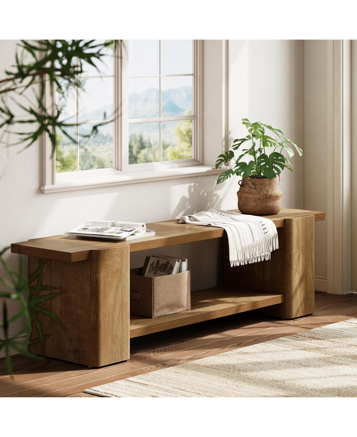 Click here for Tribesigns Wood Entryway Bench  63 End of Bed Benc... prices