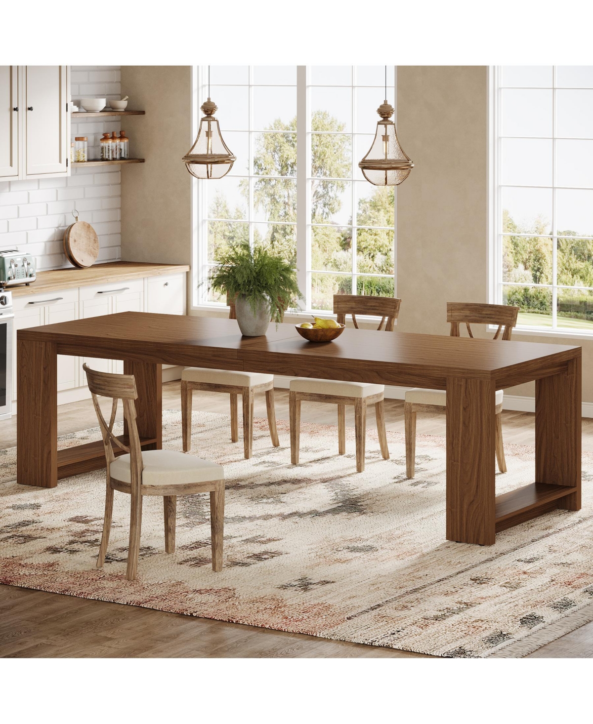 Click here for Tribesigns 86.61-Inch Dining Table for 6-8  Farmho... prices