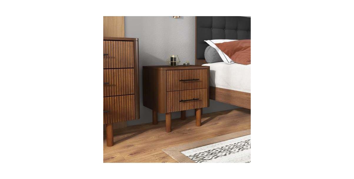 Click here for Lucky One Mid Century Solid Wood Walnut Nightstand... prices