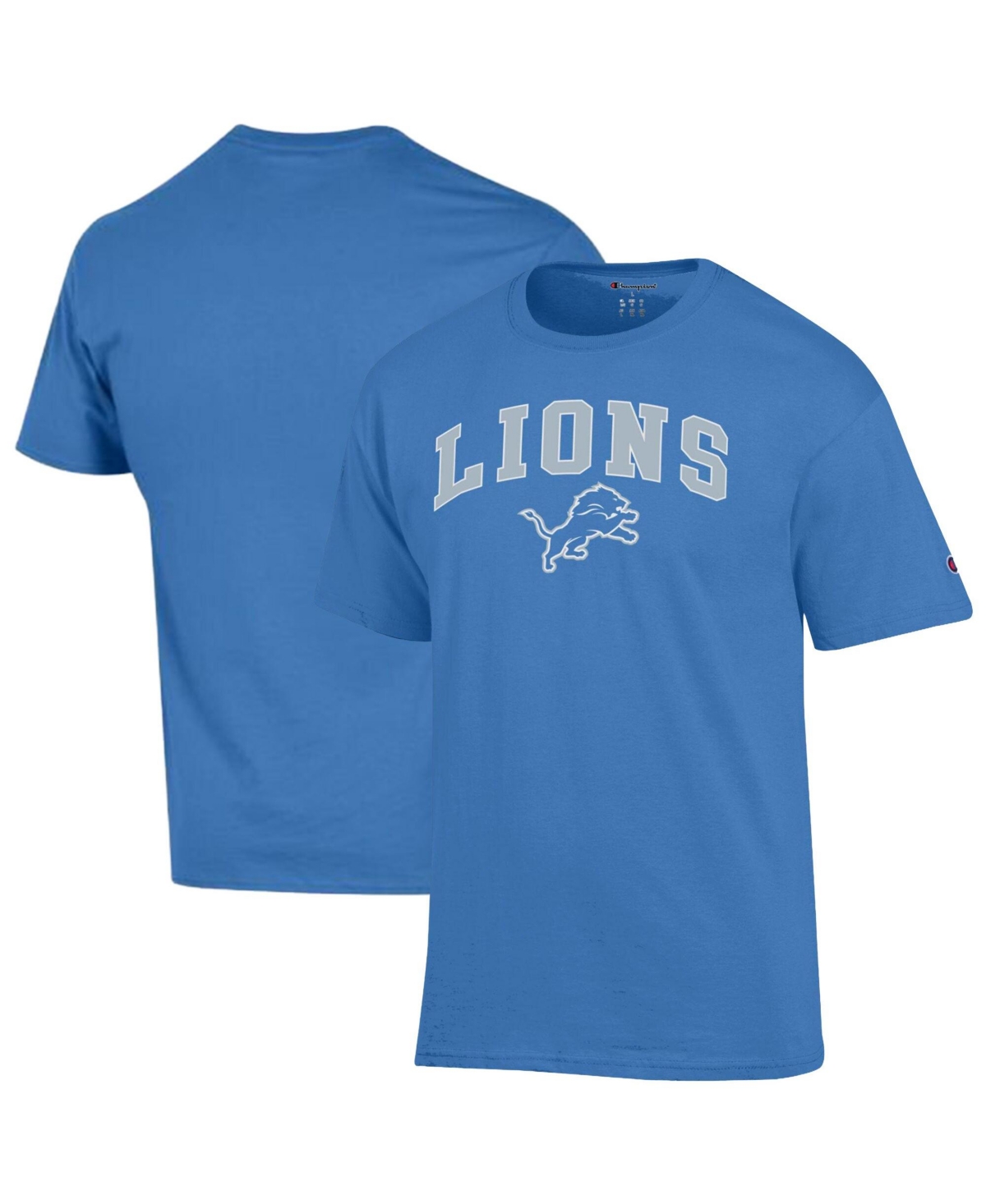 Click here for Champion Mens Blue Detroit Lions Arch Over Logo T-... prices