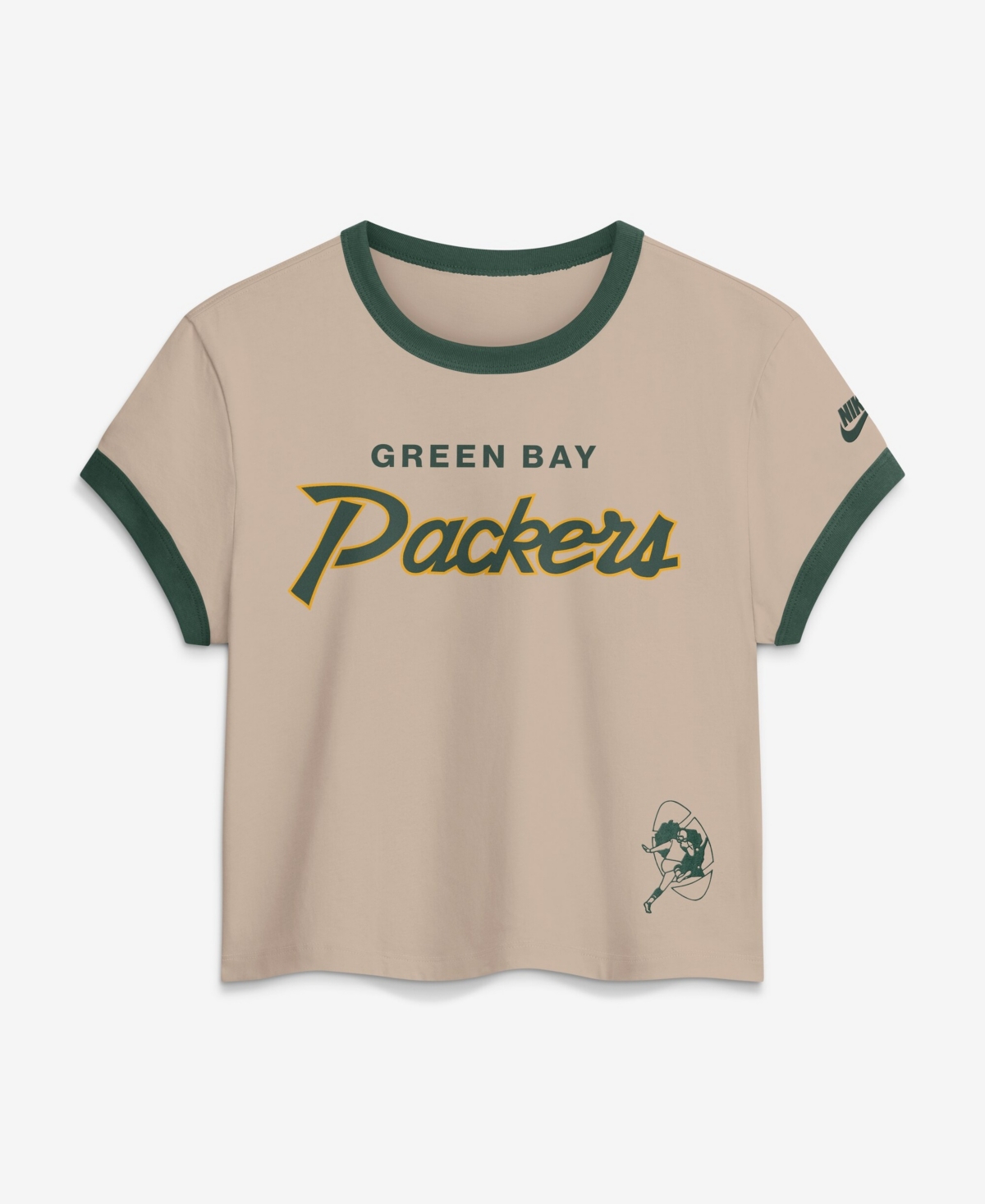 Click here for Nike Womens Cream Green Bay Packers Rewind Ringer... prices