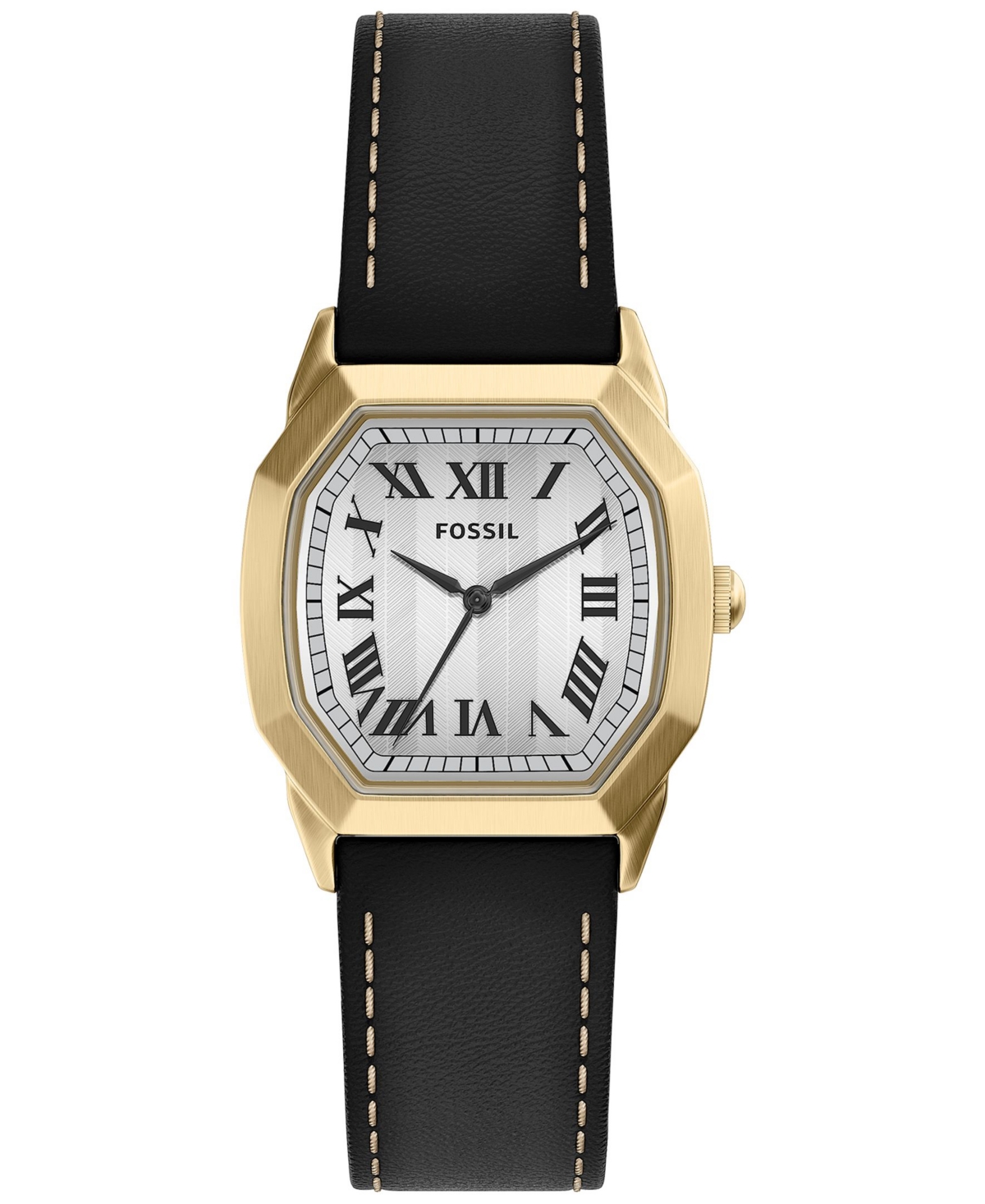 Click here for Fossil Mens Harlow Three-Hand Black Leather Watch... prices