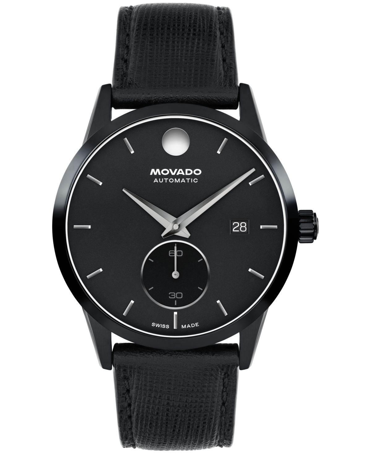 Click here for Movado Mens Museum Taga Swiss Automatic Black Leat... prices